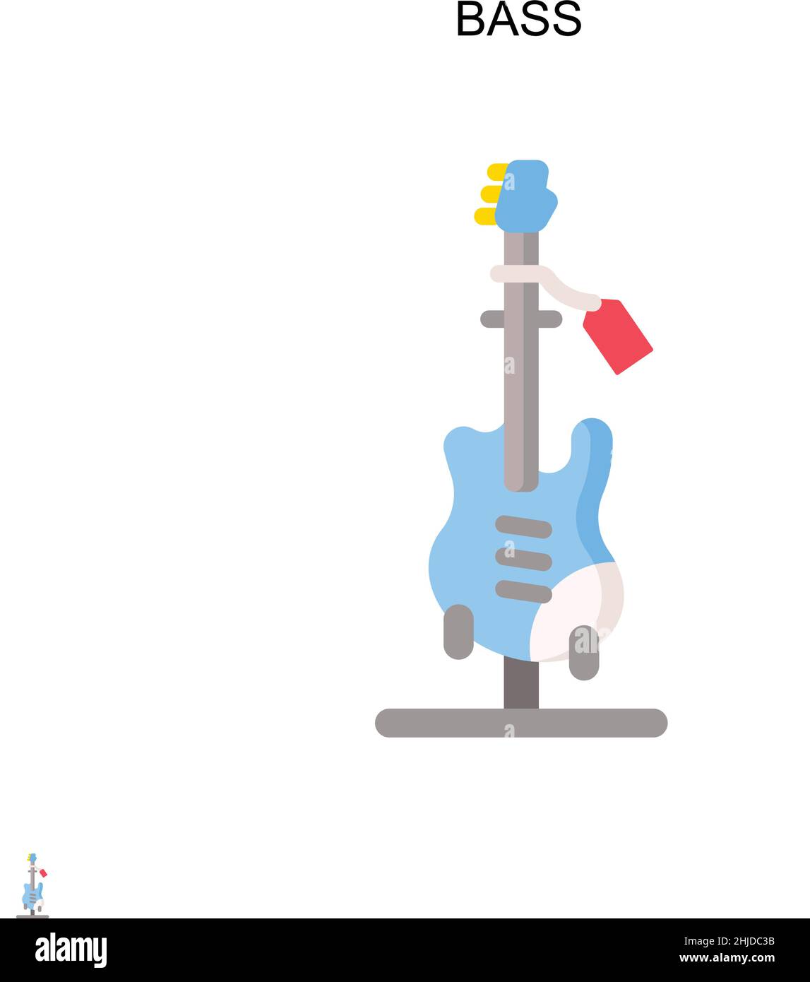 Bass Simple vector icon. Illustration symbol design template for web ...