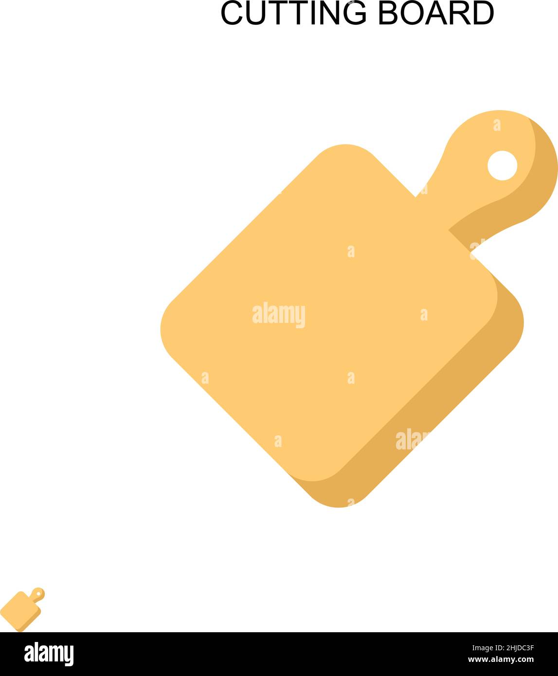 Cutting board Simple vector icon. Illustration symbol design template ...