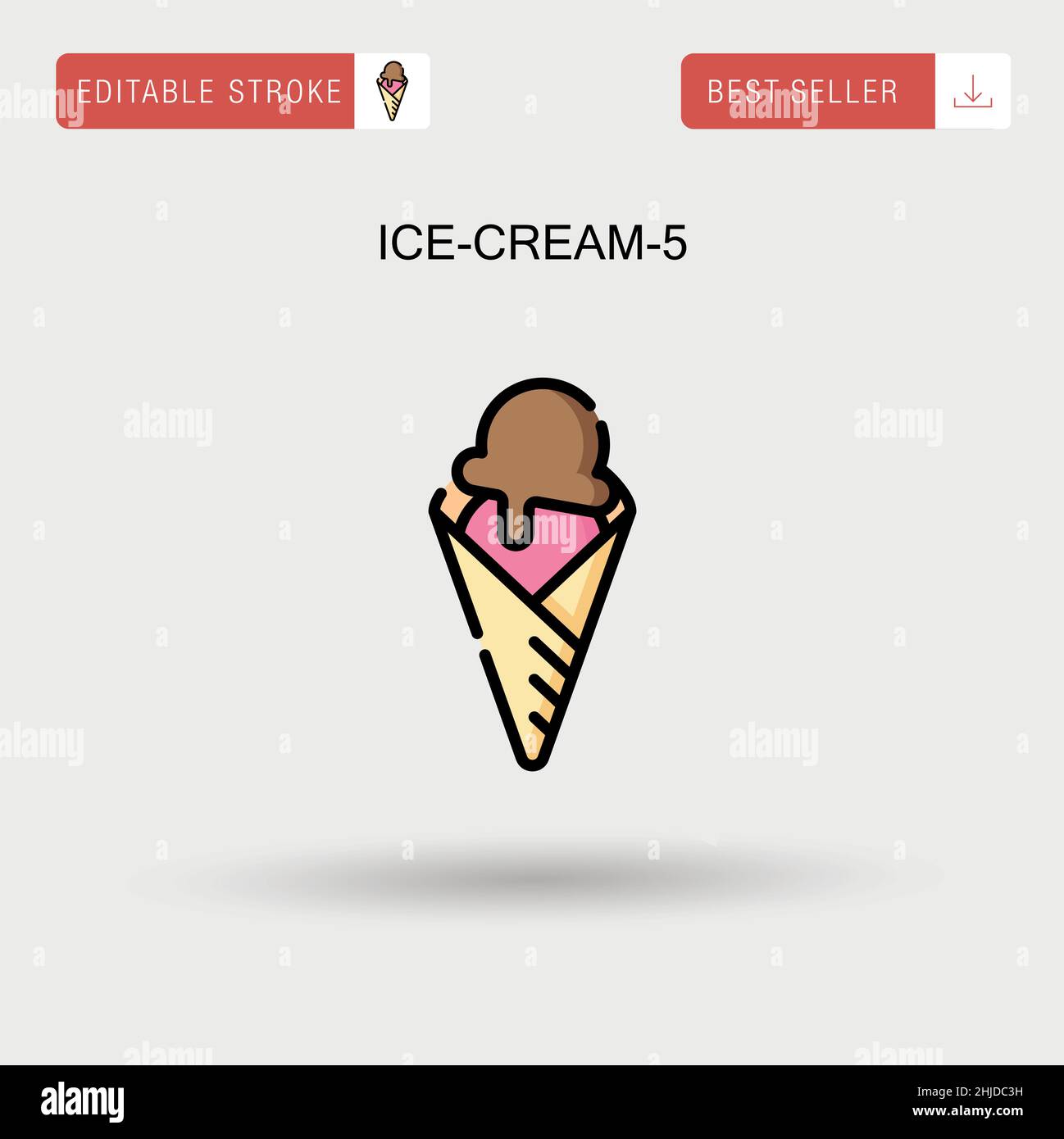 Ice-cream-5 Simple vector icon Stock Vector Image & Art - Alamy