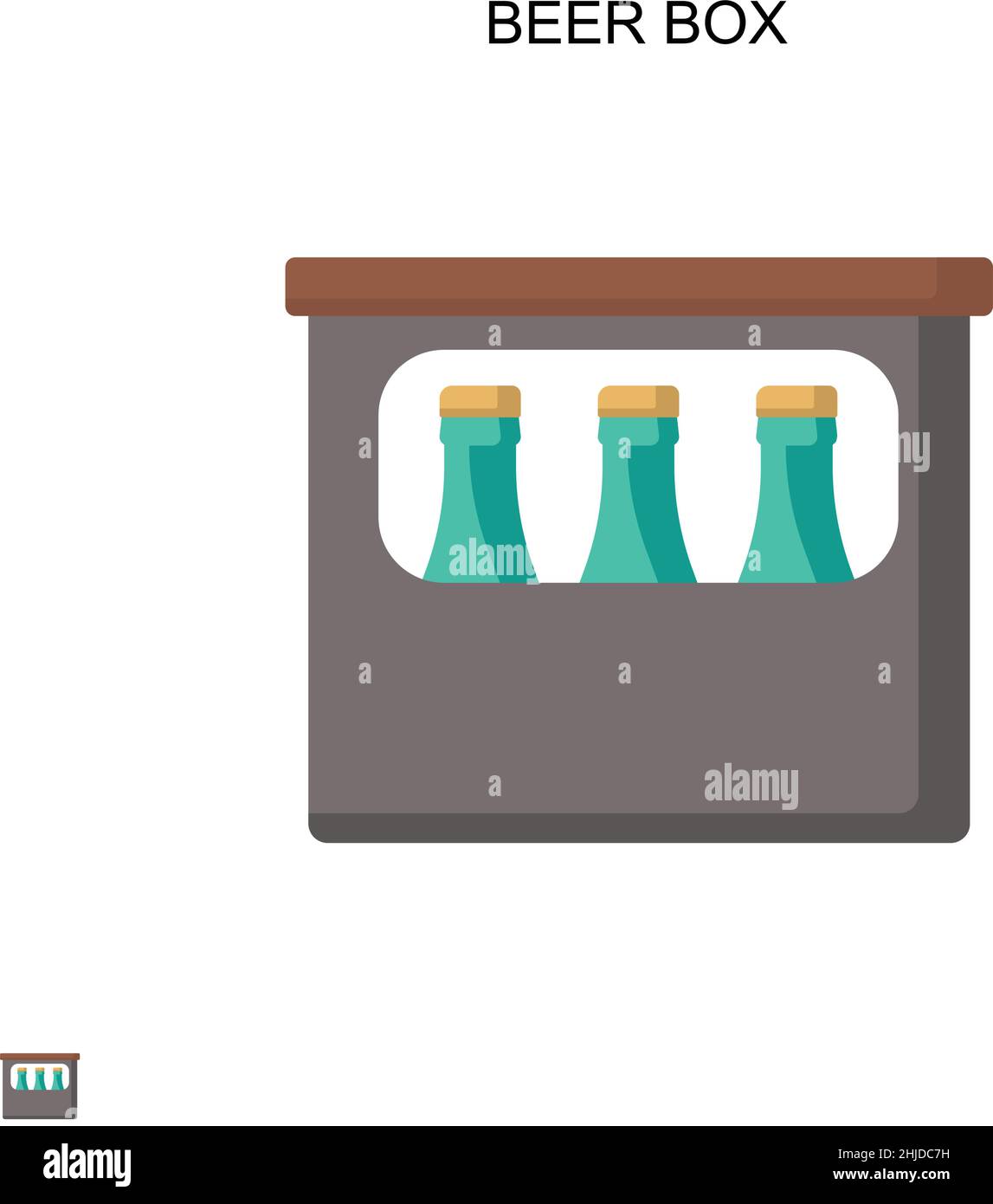 Beer box Simple vector icon. Illustration symbol design template for ...