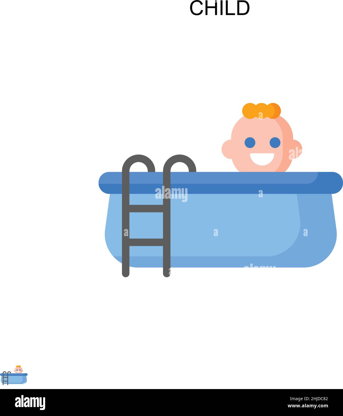 Child Simple vector icon. Illustration symbol design template for web ...