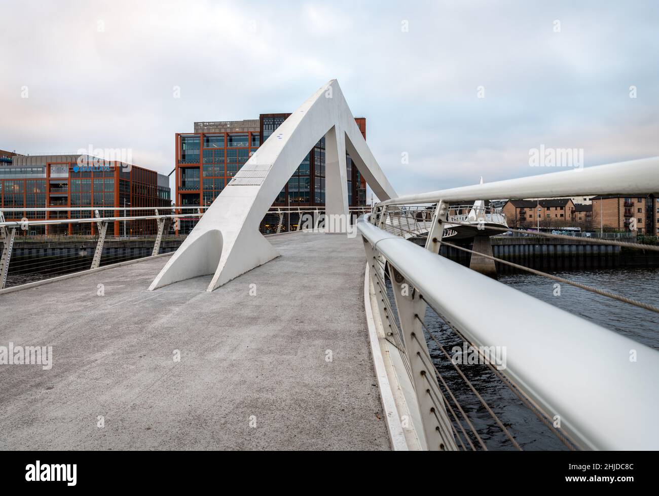 The Tradeston Footbridge Bridge also known as the squiggly bridge ...
