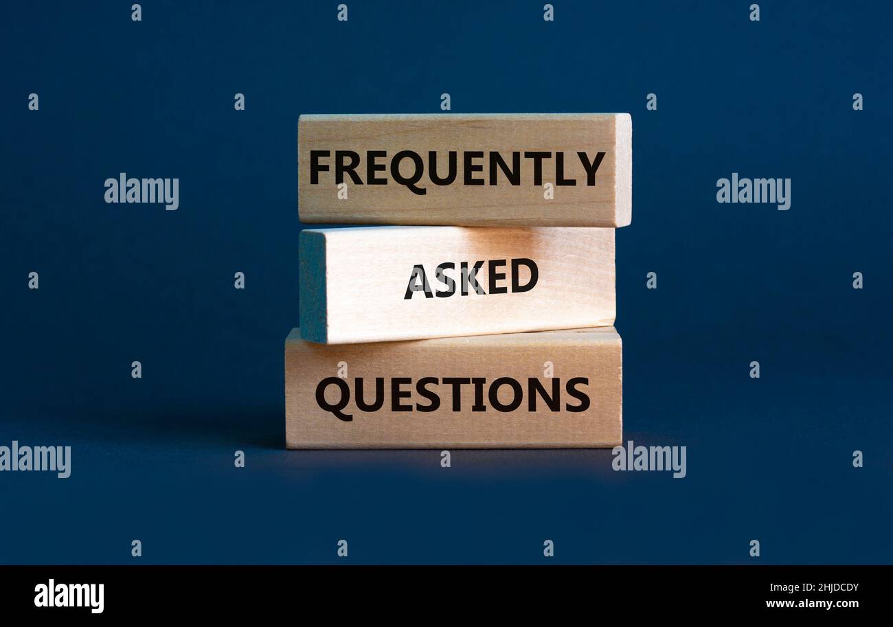 FAQ frequently asked questions symbol. Concept words FAQ frequently asked questions on blocks on ...