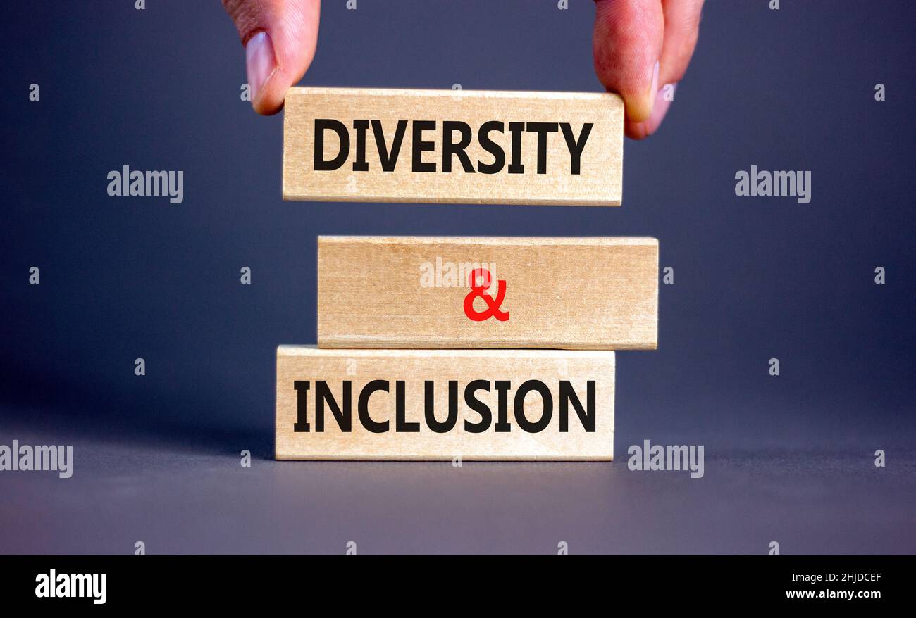 D and I, Diversity and inclusion symbol. Concept words D and I ...