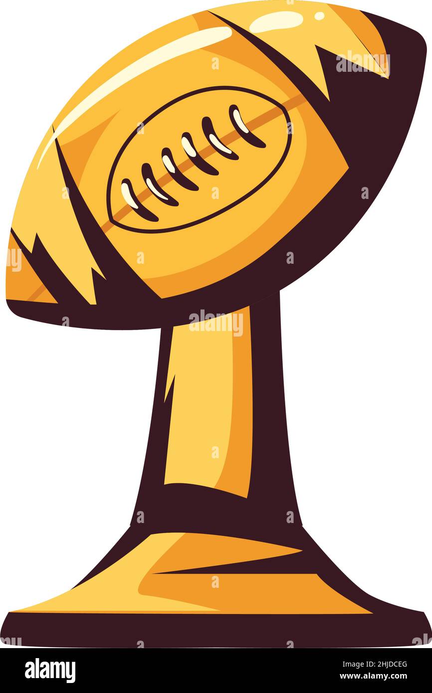 superbowl golden trophy over white Stock Vector Image & Art - Alamy