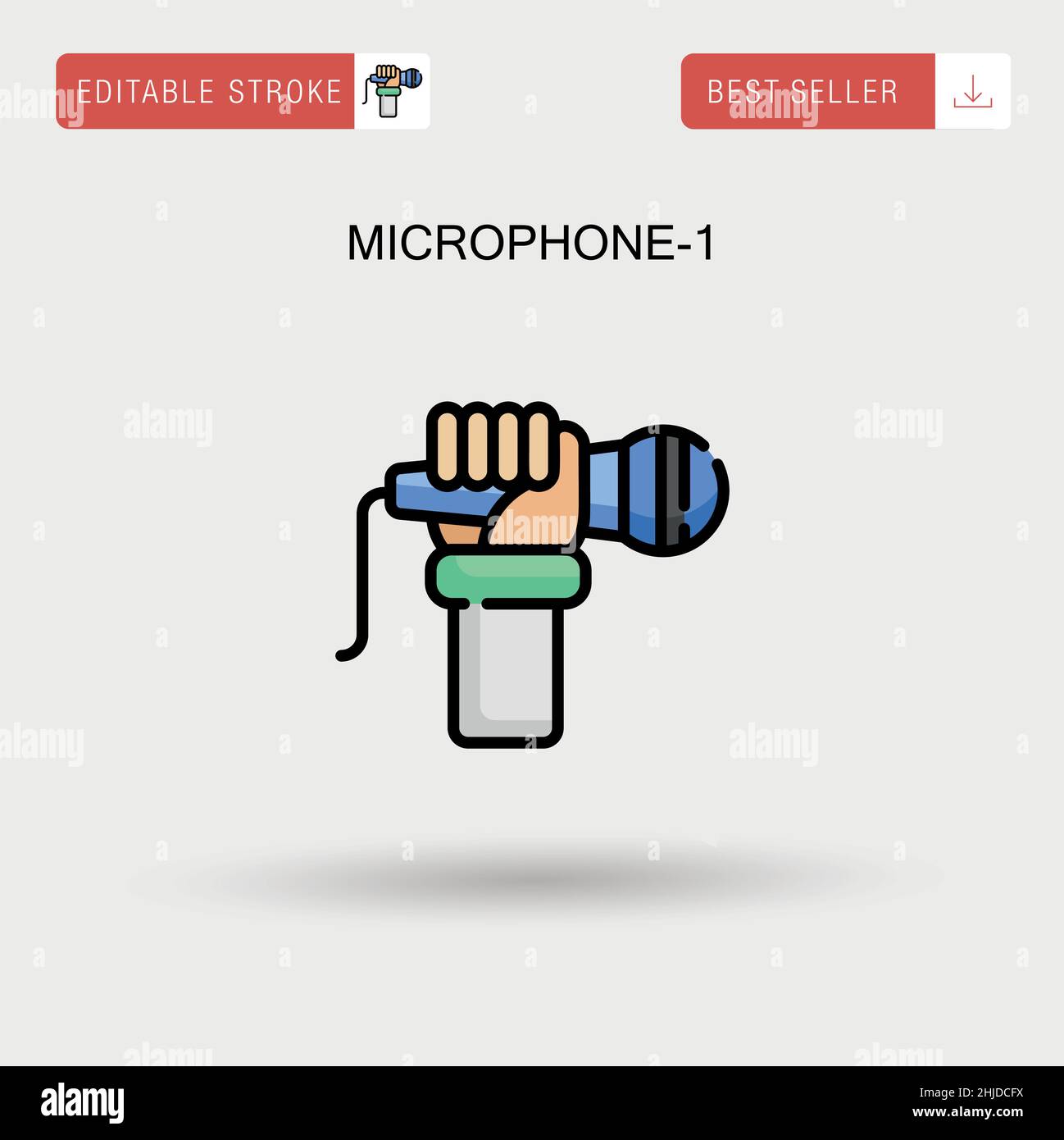 Mic vector icon cartoon Stock Vector Images - Alamy