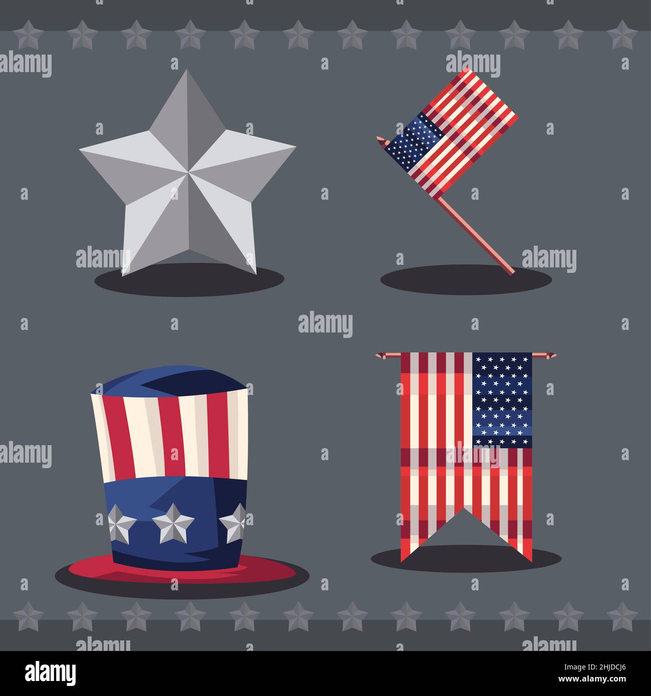 set of four president day icons Stock Vector Image & Art - Alamy