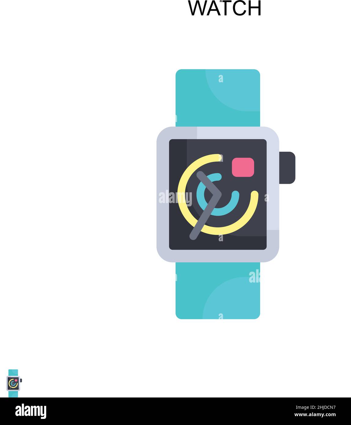 Watch Simple vector icon. Illustration symbol design template for web ...