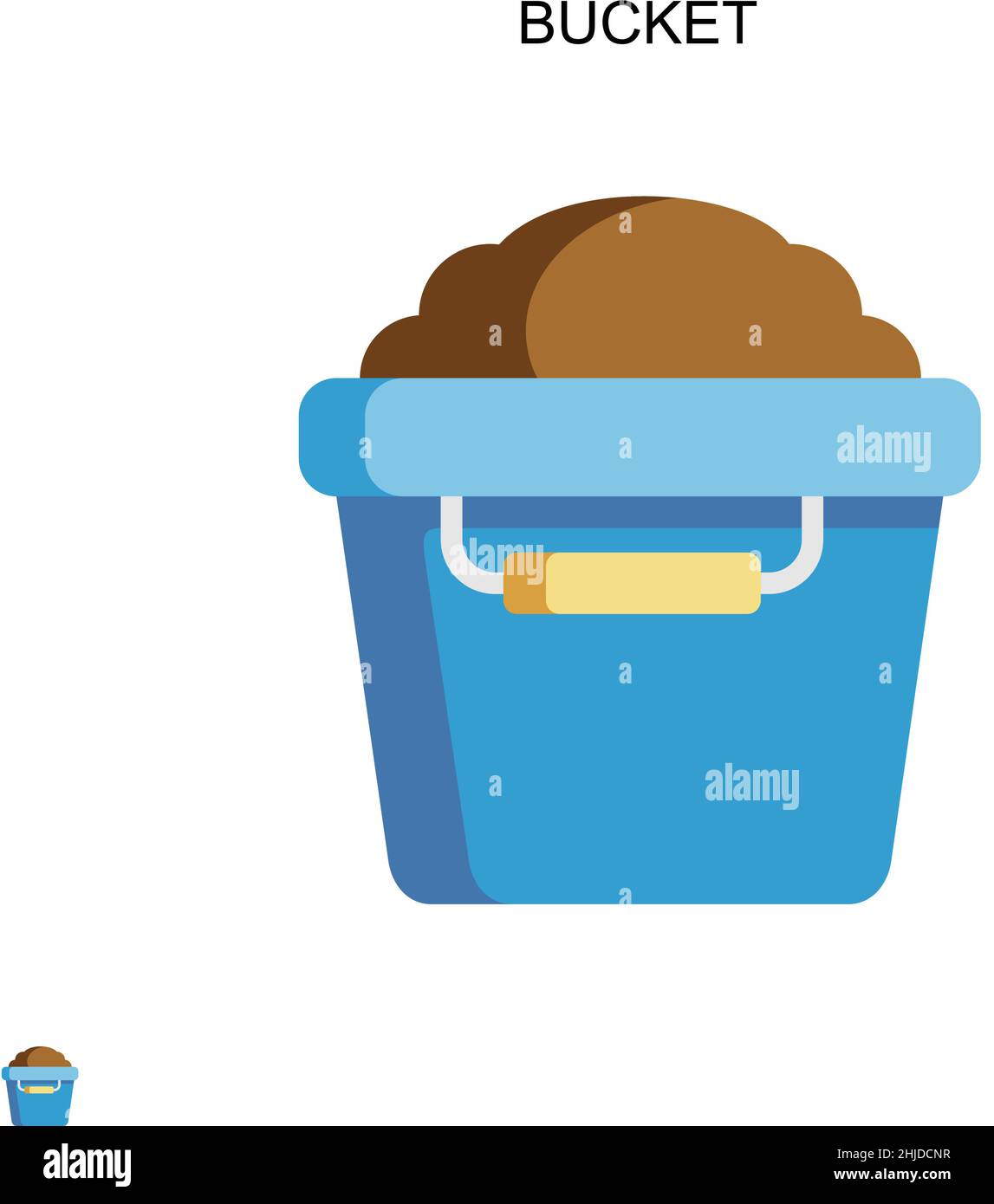 Bucket Simple vector icon. Illustration symbol design template for web ...