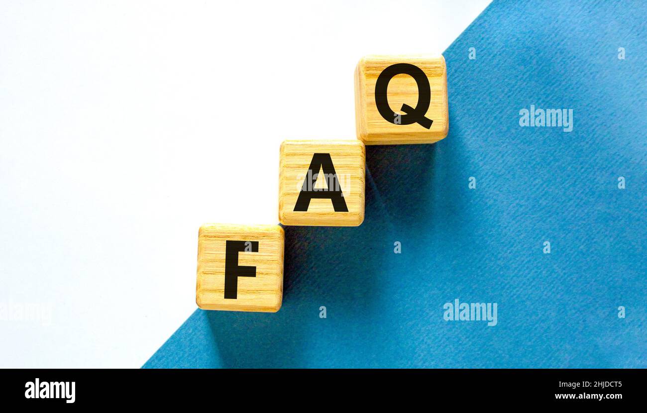 FAQ frequently asked questions symbol. Concept words FAQ frequently asked questions on wooden ...