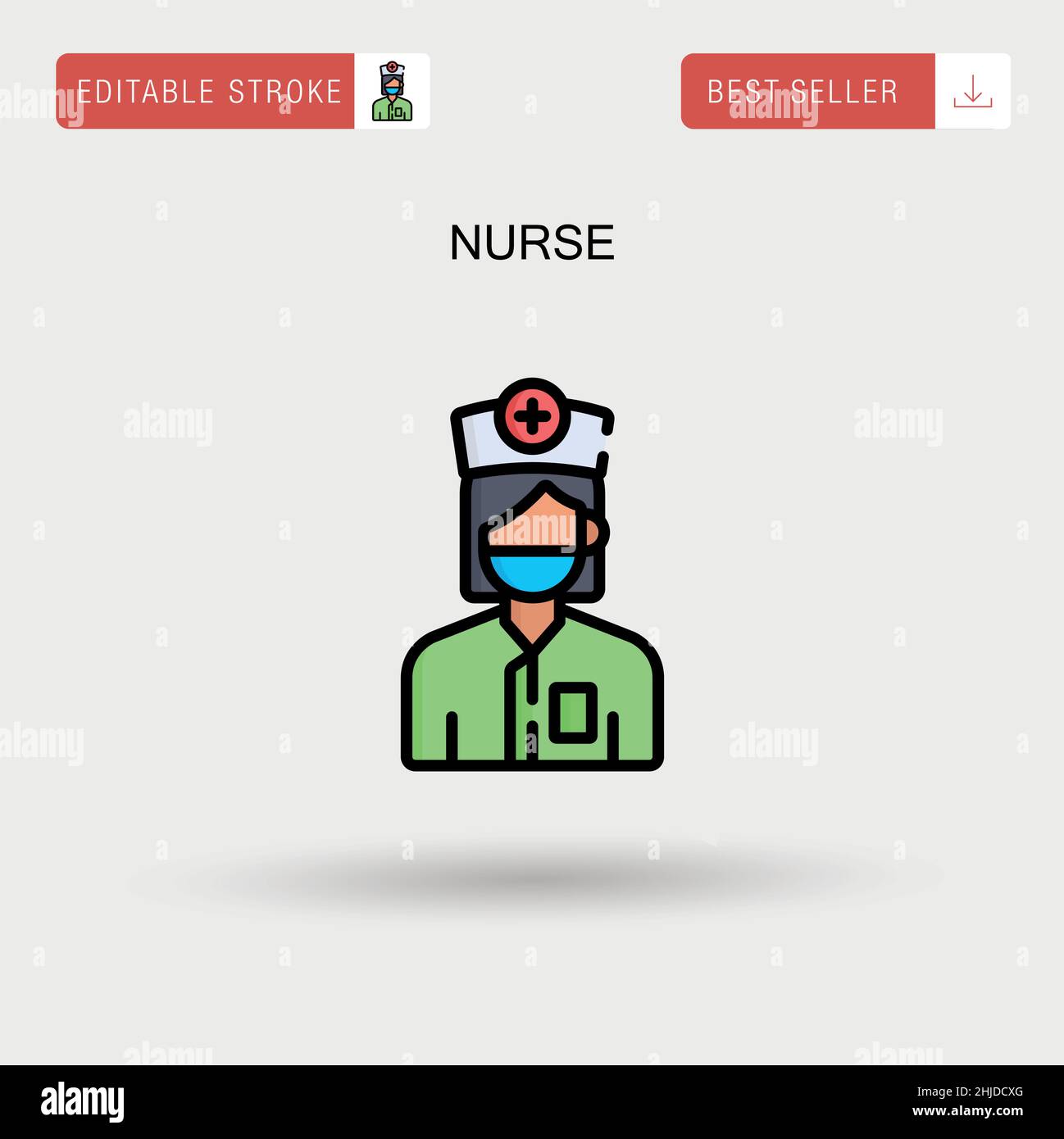 Nurse Simple vector icon Stock Vector Image & Art - Alamy