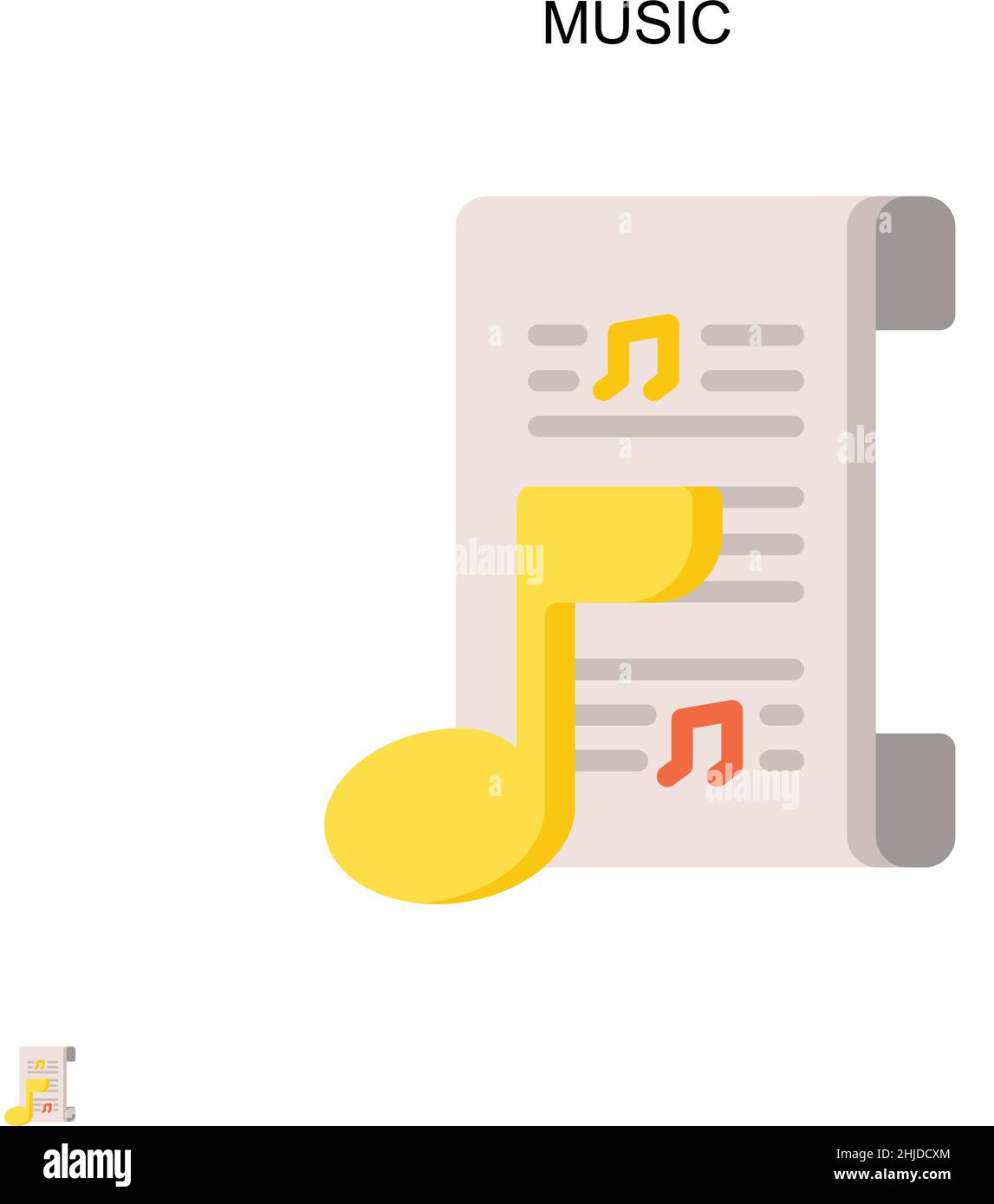 Music Simple vector icon. Illustration symbol design template for web mobile UI element Stock ...
