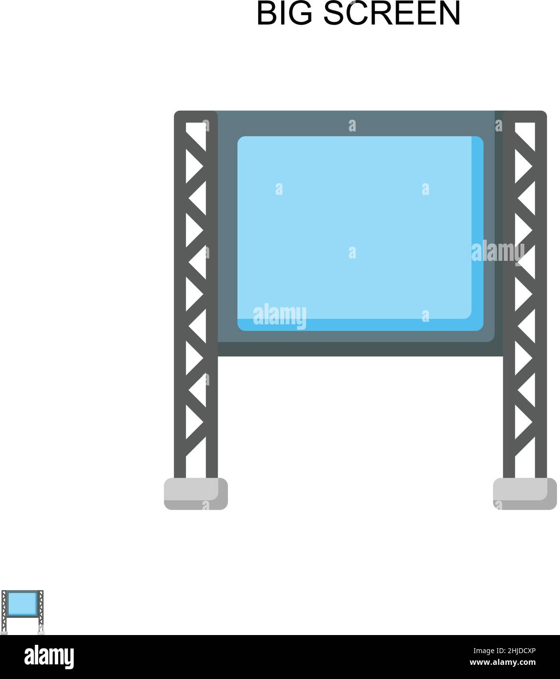 Big screen Simple vector icon. Illustration symbol design template for ...