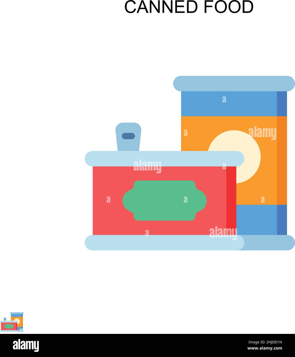 Canned food Simple vector icon. Illustration symbol design template for ...