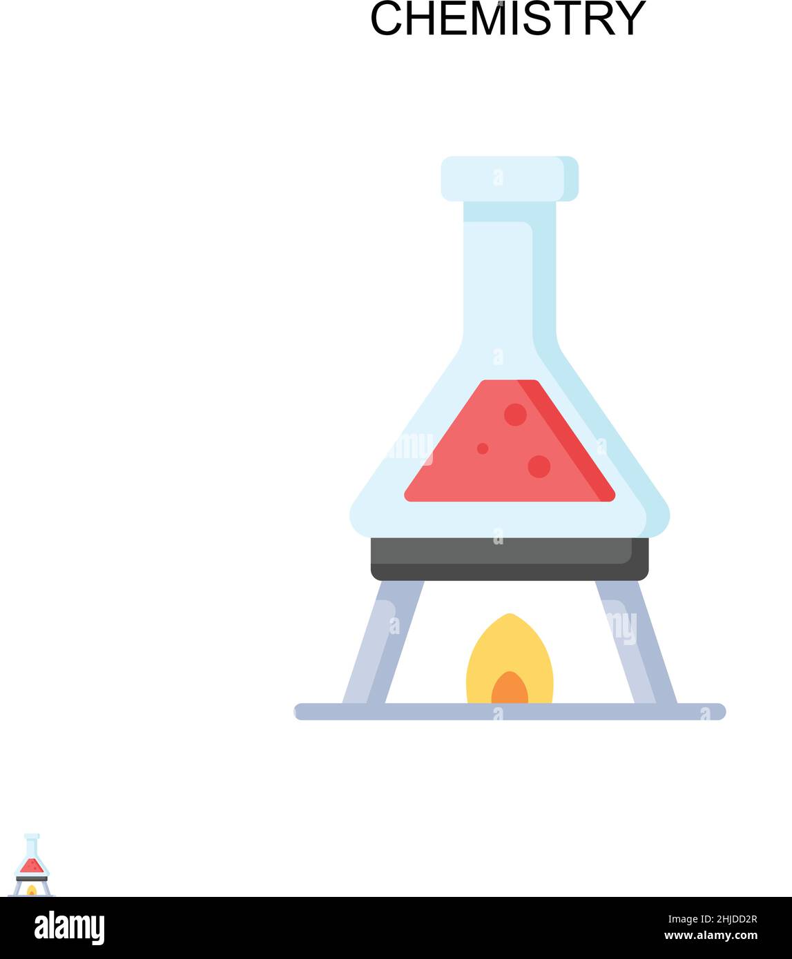Chemistry Simple vector icon. Illustration symbol design template for ...