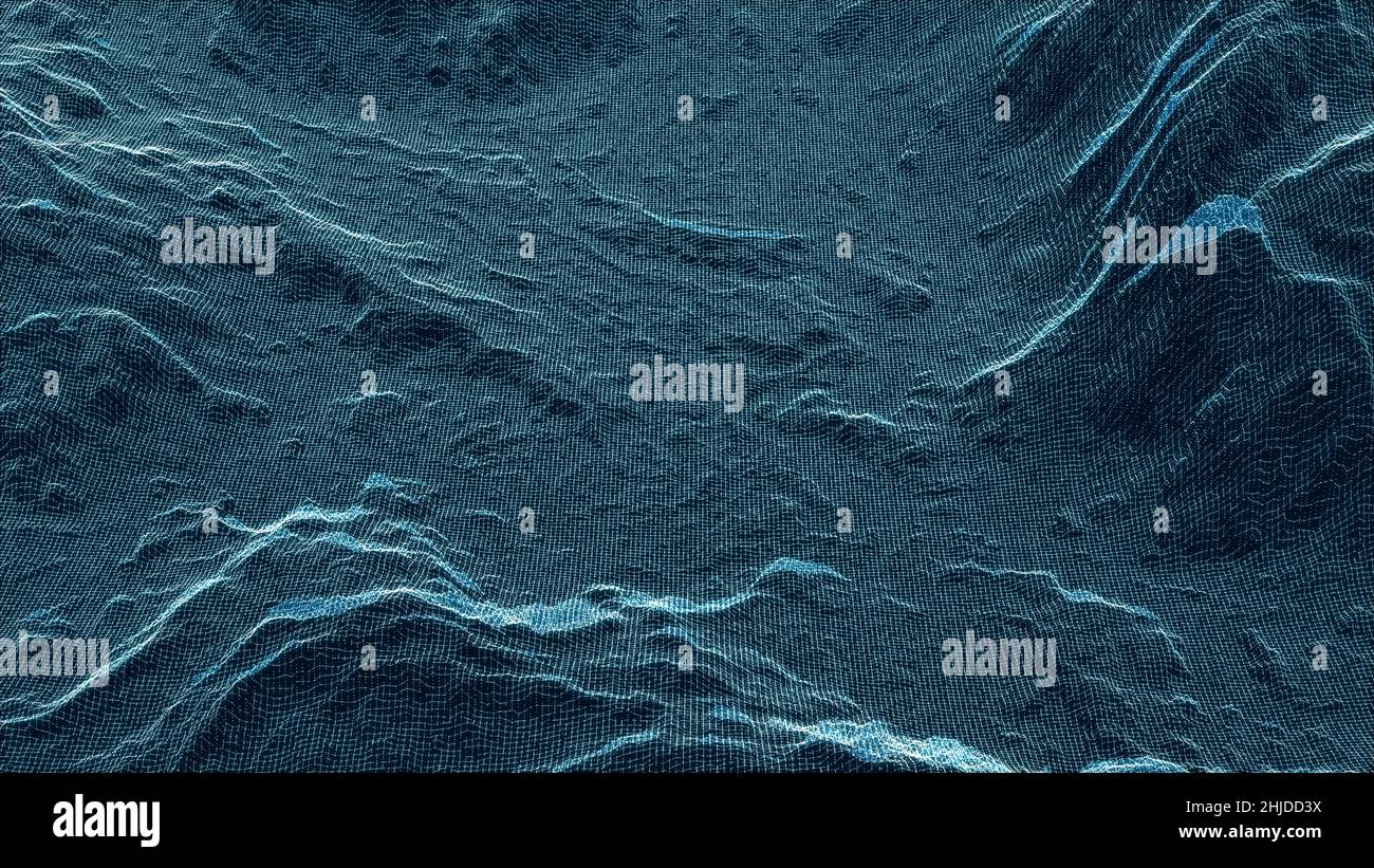 Glow digital landscape. Technology Concept Stock Photo - Alamy