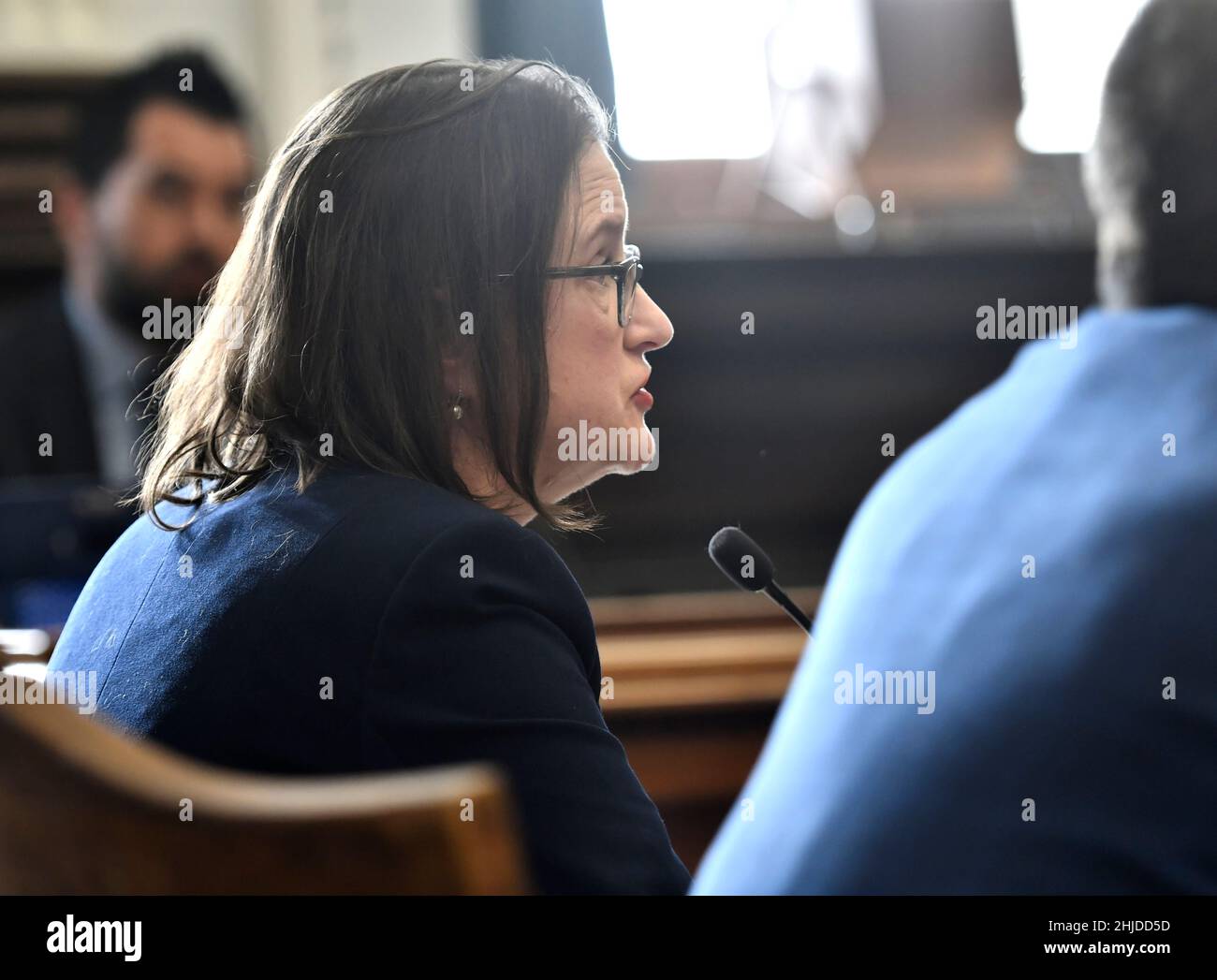 Kenosha, Wisconsin, USA. 28th Jan, 2022. Francine Felske, an attorney ...