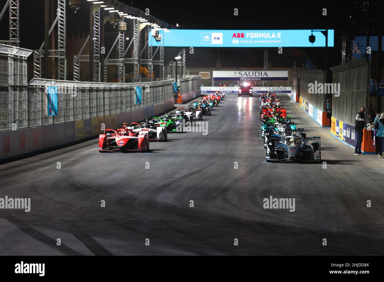 Riyadh, Saudi Arabia. 28th Jan 2022. grille de depart starting grid ...