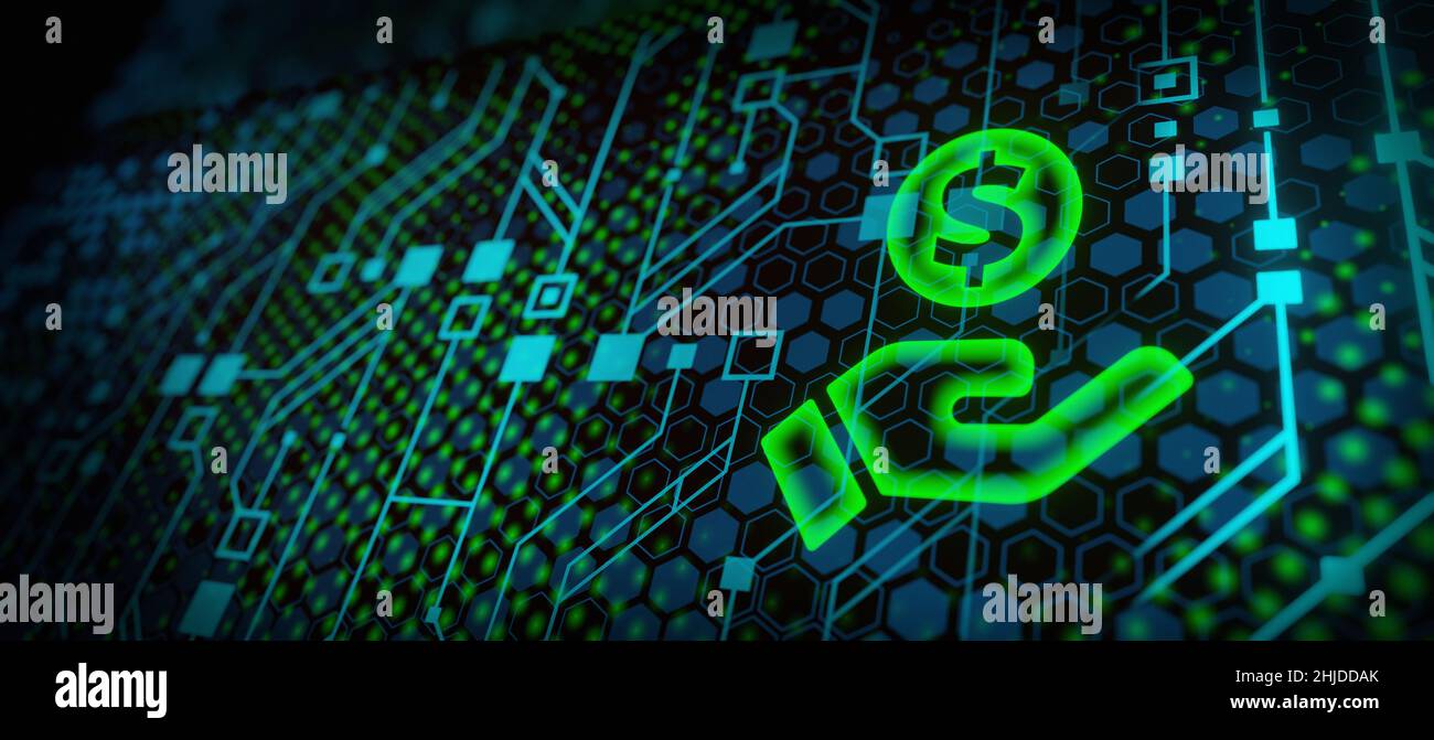 Concept of money transfer digital offering and digital payment ...