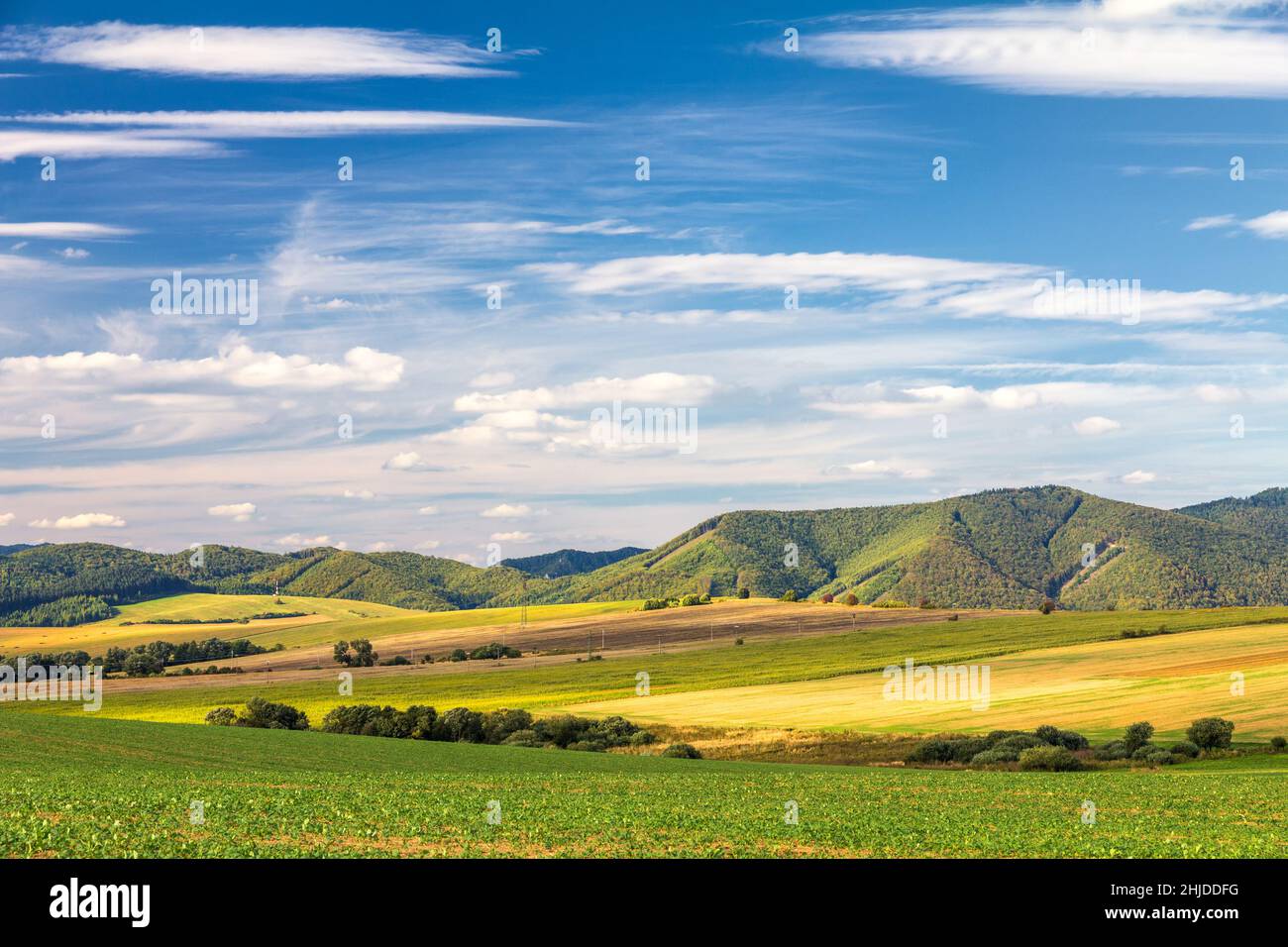 Country landscape in northern Slovakia, Rajec Valley area Stock Photo ...
