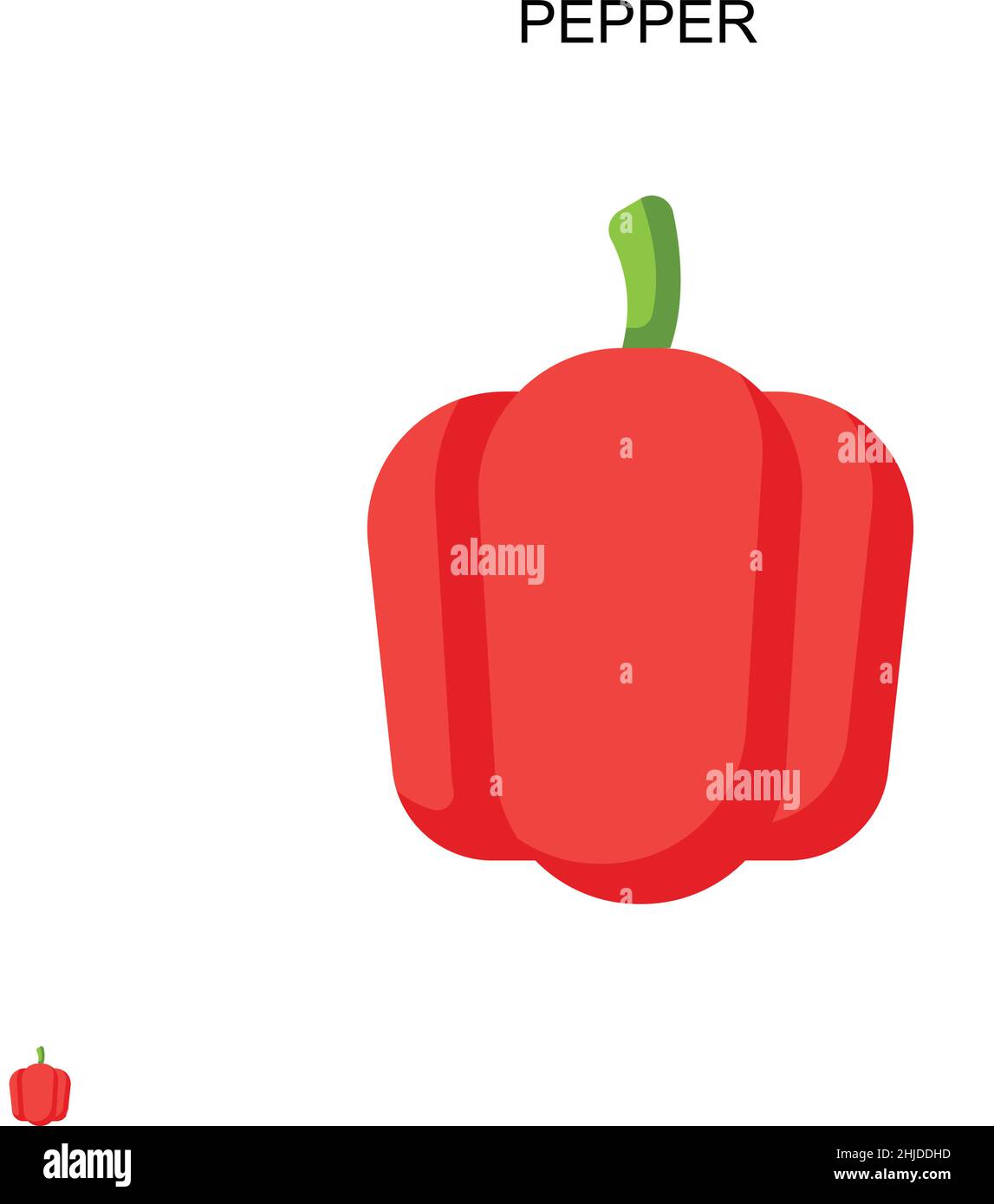 Pepper Simple vector icon. Illustration symbol design template for web ...