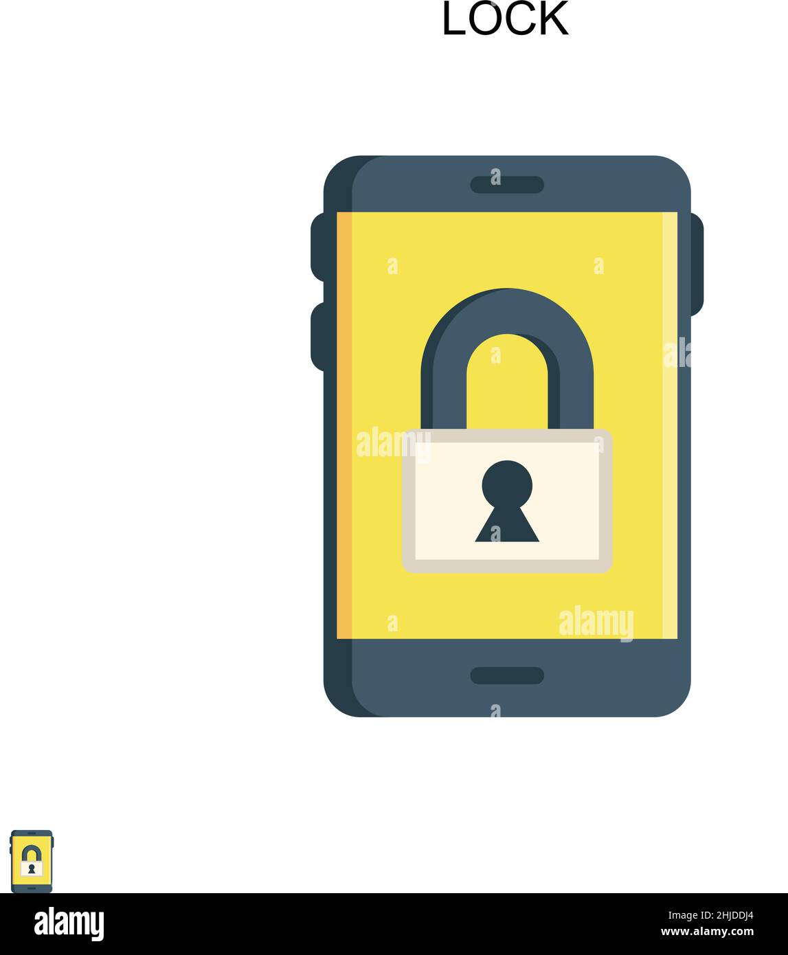 Lock Simple vector icon. Illustration symbol design template for web ...