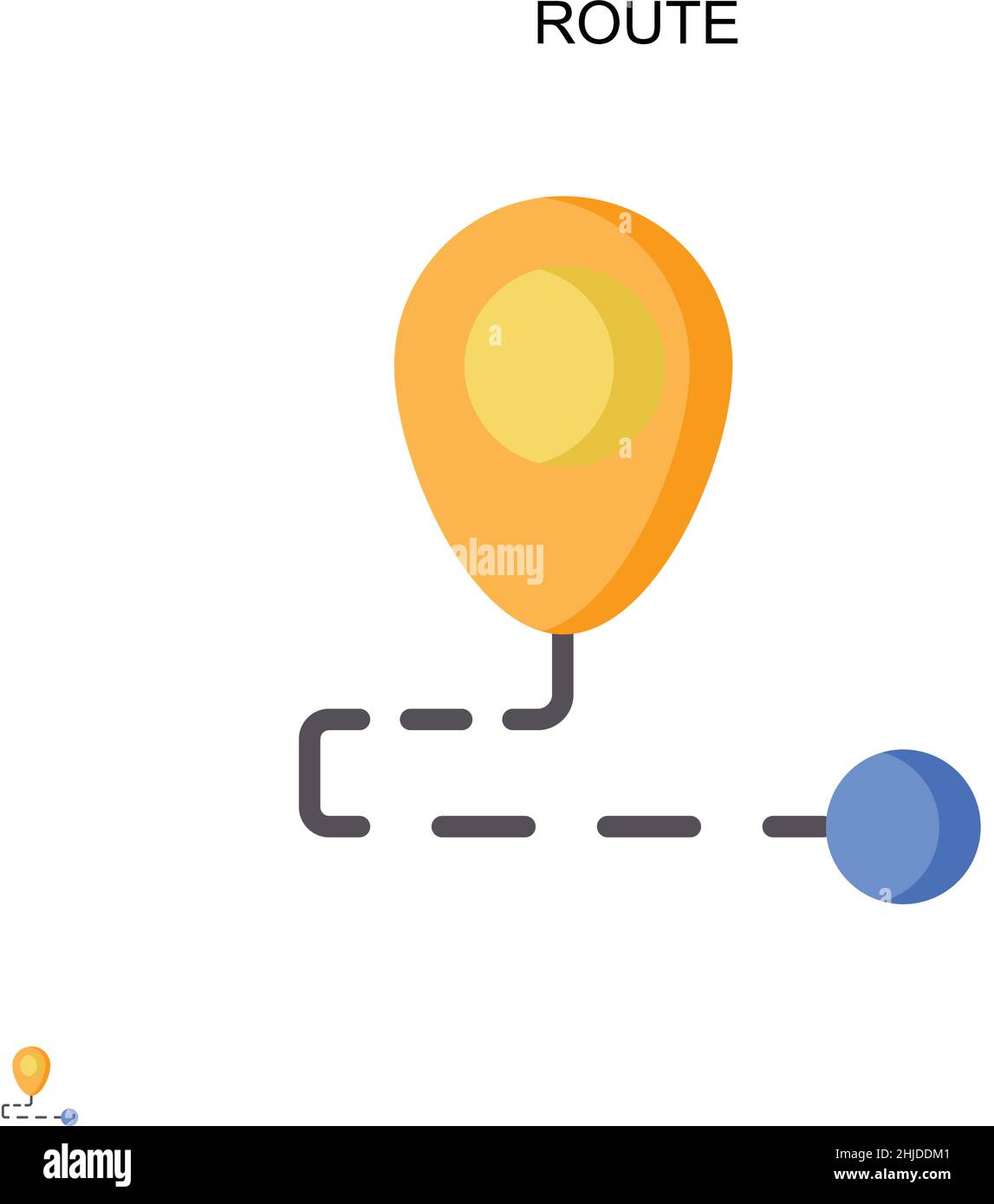 Route Simple vector icon. Illustration symbol design template for web ...