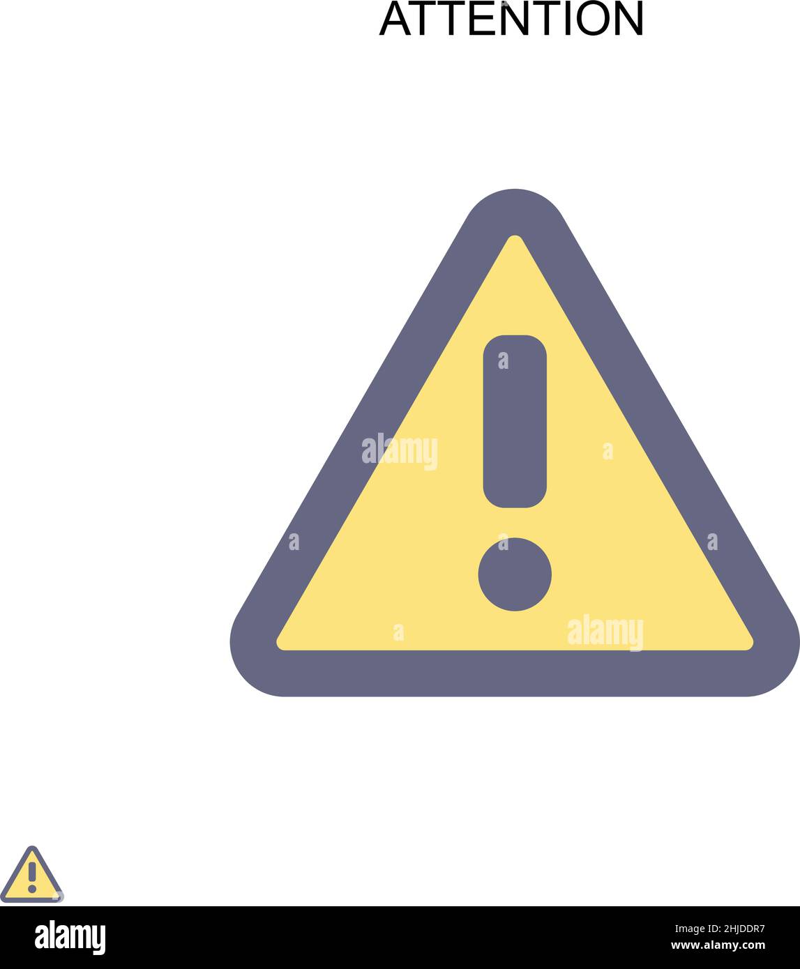 Attention Simple vector icon. Illustration symbol design template for ...