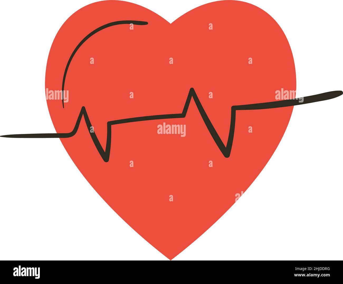heart beat design over white Stock Vector Image & Art - Alamy