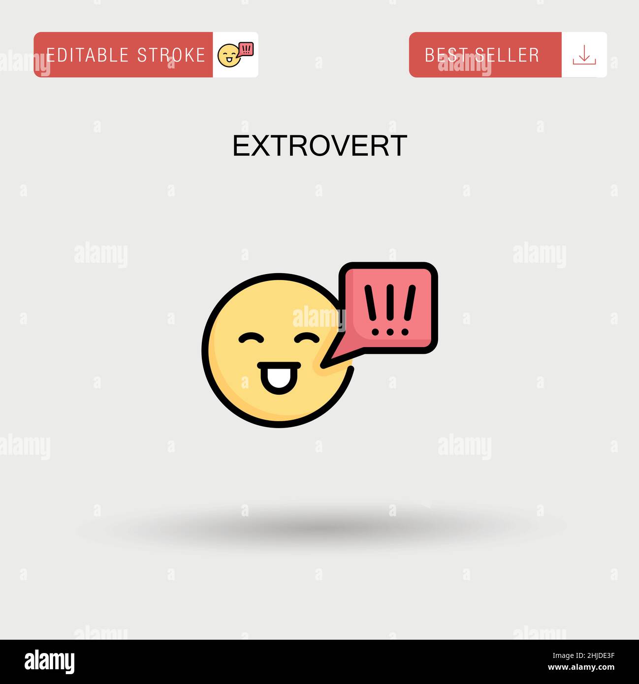Extrovert Simple vector icon Stock Vector Image & Art - Alamy