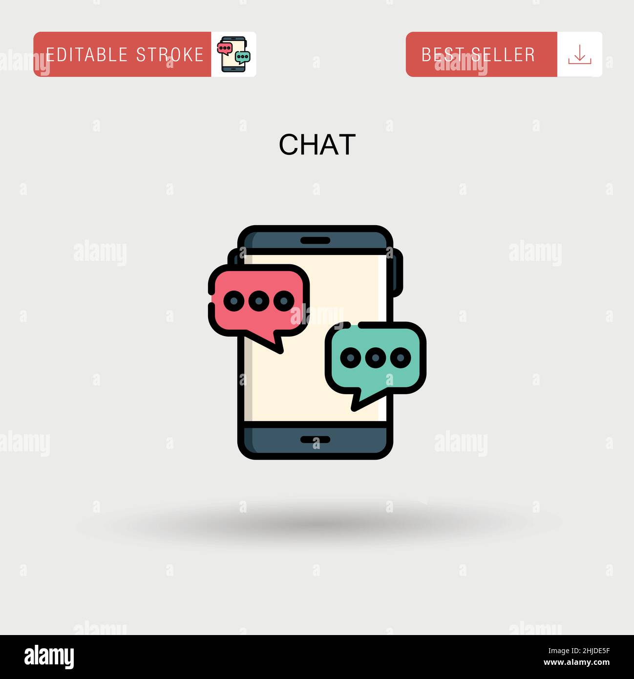 Chat Simple vector icon Stock Vector Image & Art - Alamy