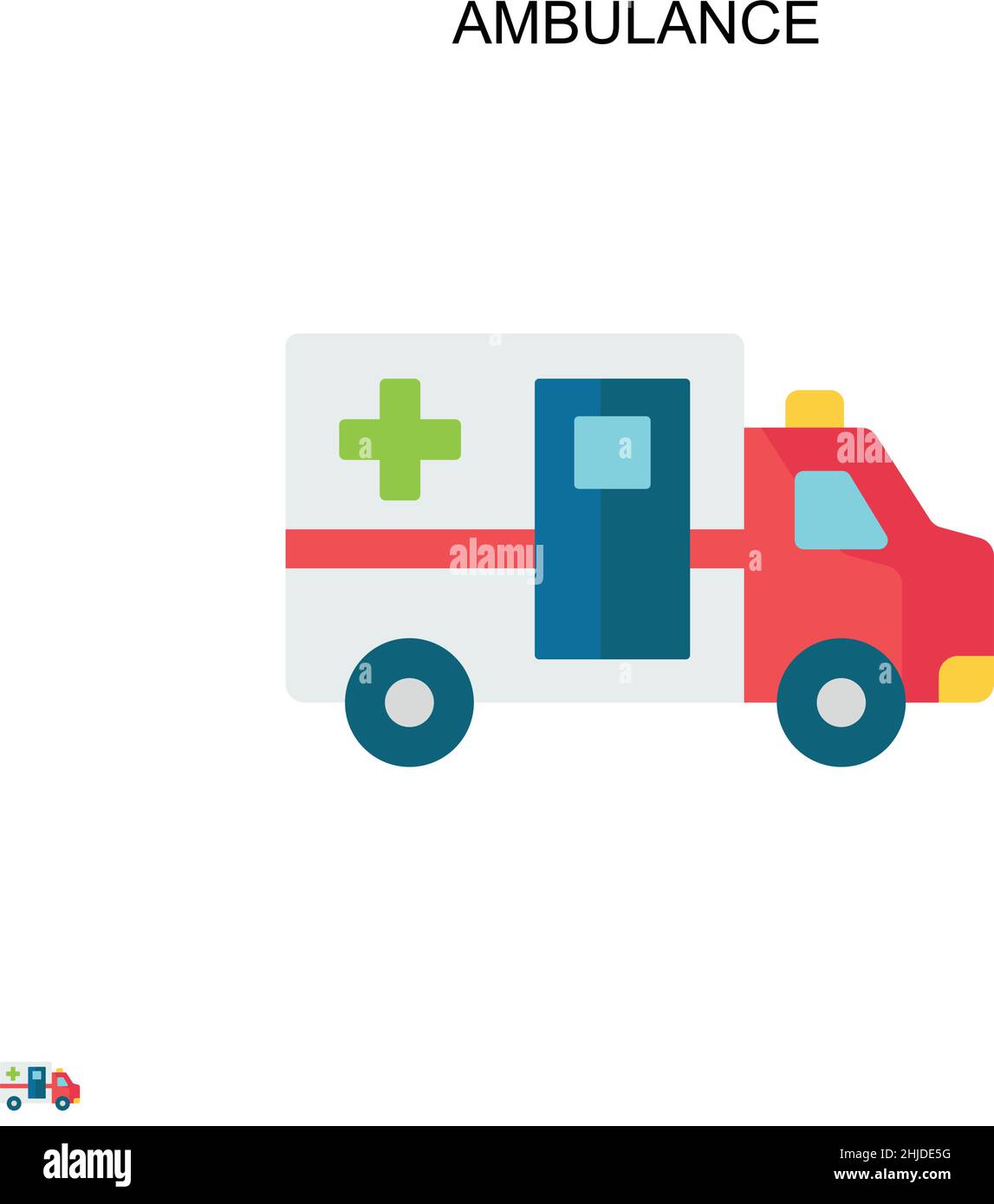 Ambulance Simple vector icon. Illustration symbol design template for ...