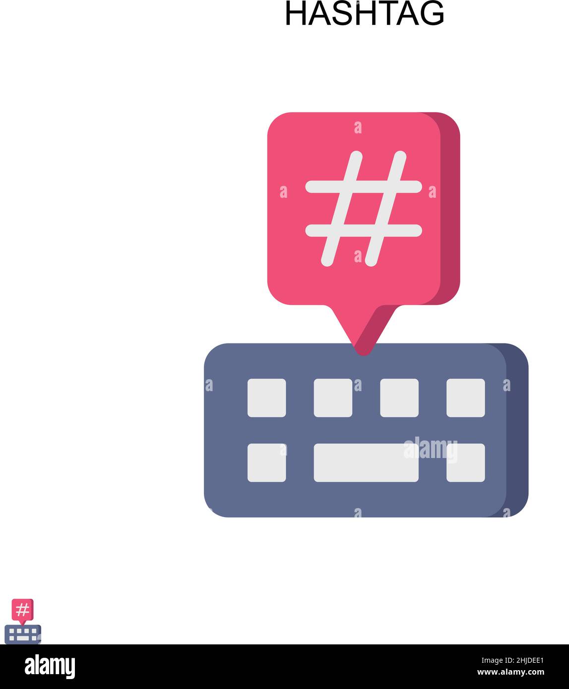 Hashtag Simple vector icon. Illustration symbol design template for web ...