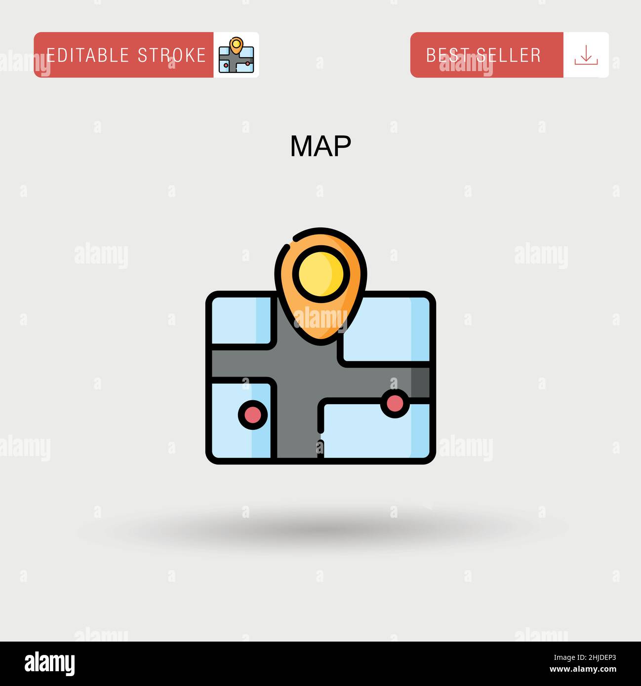 Map Simple vector icon Stock Vector Image & Art - Alamy