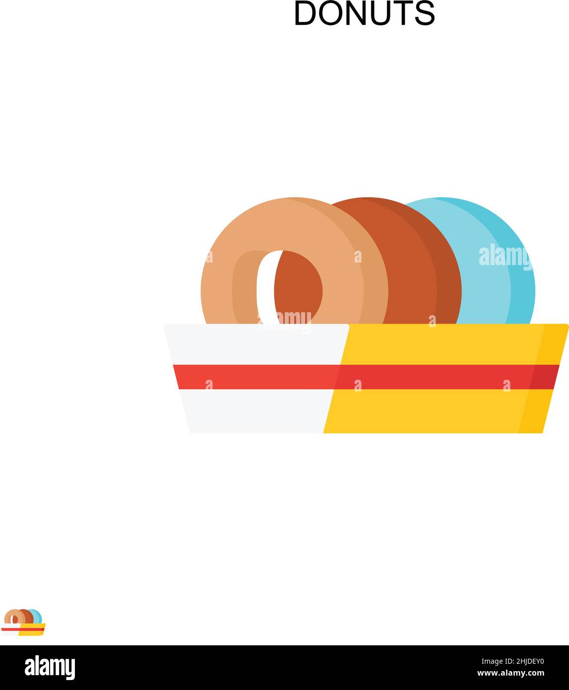 Donuts Simple vector icon. Illustration symbol design template for web ...