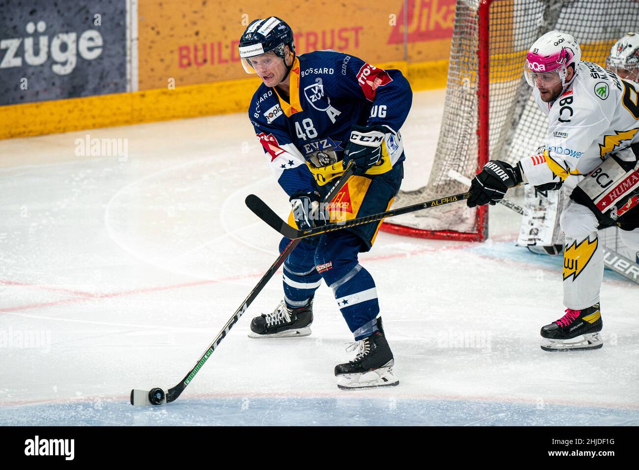 Carl Klingberg #48 (EV Zug) during the National League Regular Season ...