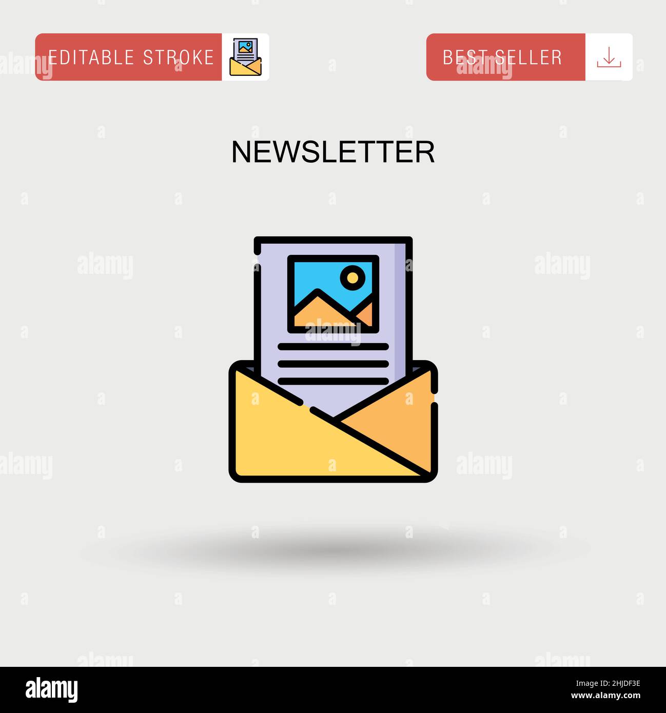 Newsletter symbol Stock Vector Images - Alamy