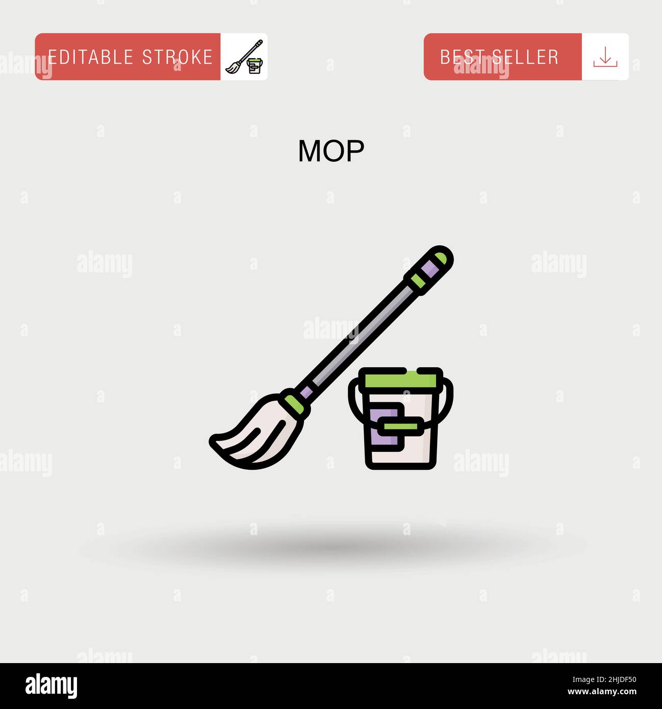 Mop white cleaner Stock Vector Images - Alamy