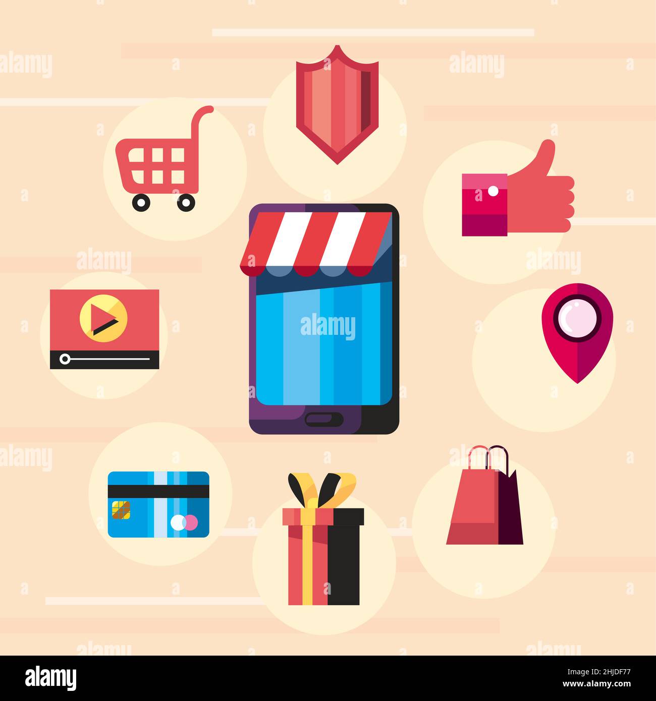 set of nine online store items Stock Vector Image & Art - Alamy