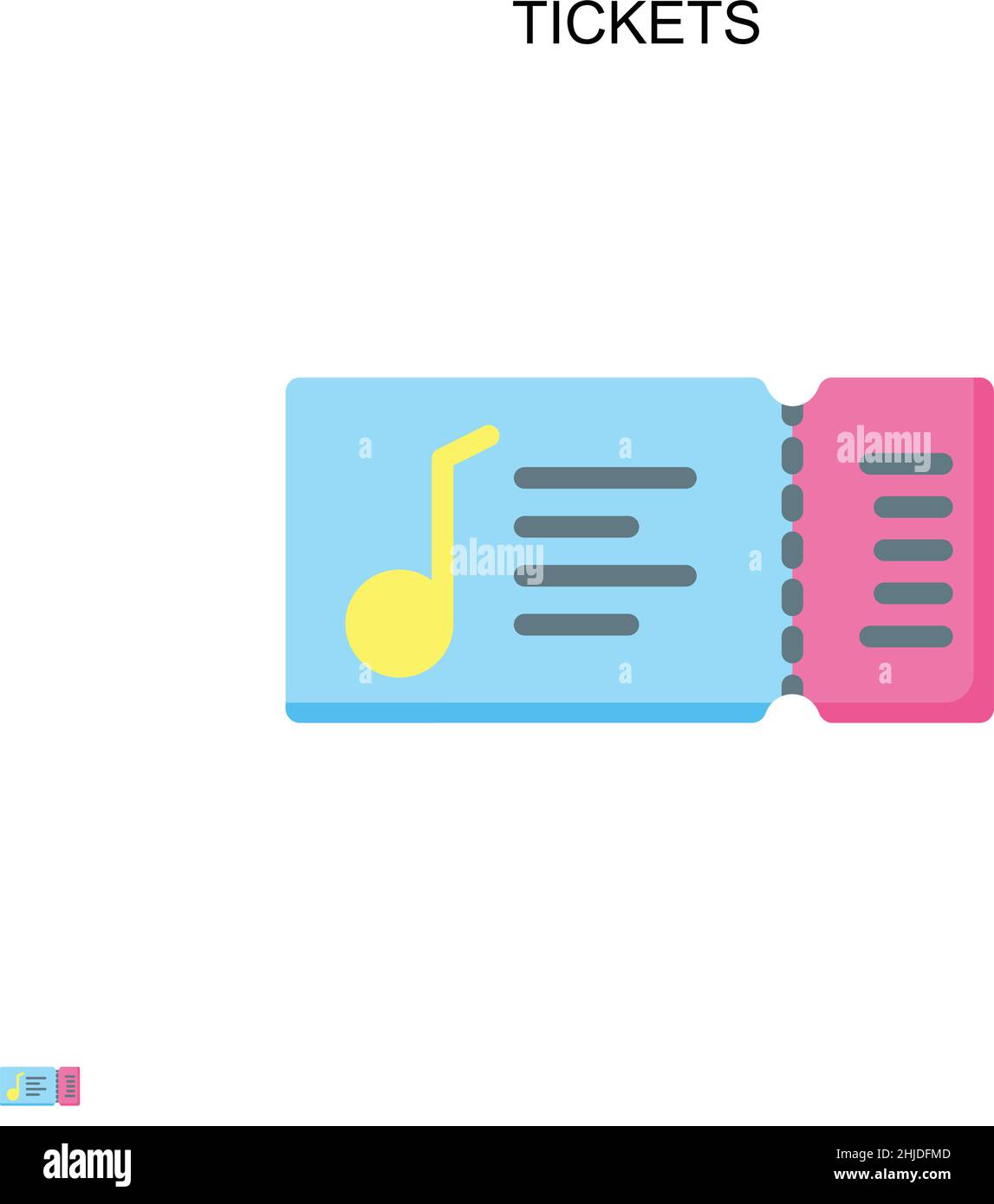 Tickets Simple vector icon. Illustration symbol design template for web ...