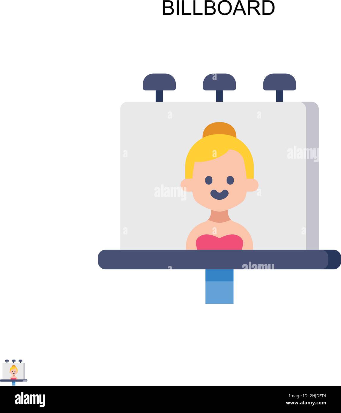 Billboard Simple vector icon. Illustration symbol design template for ...