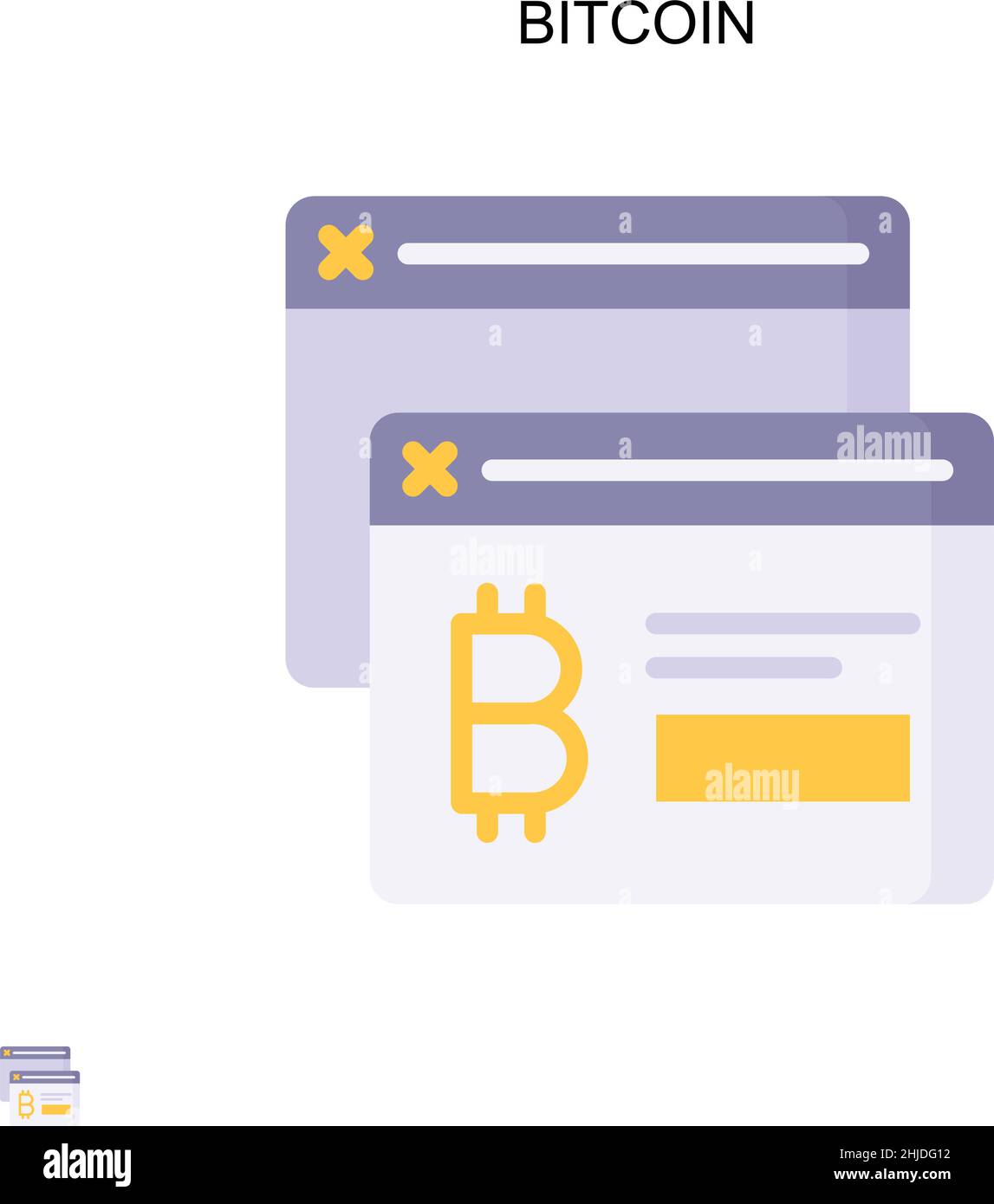 Bitcoin Simple vector icon. Illustration symbol design template for web ...