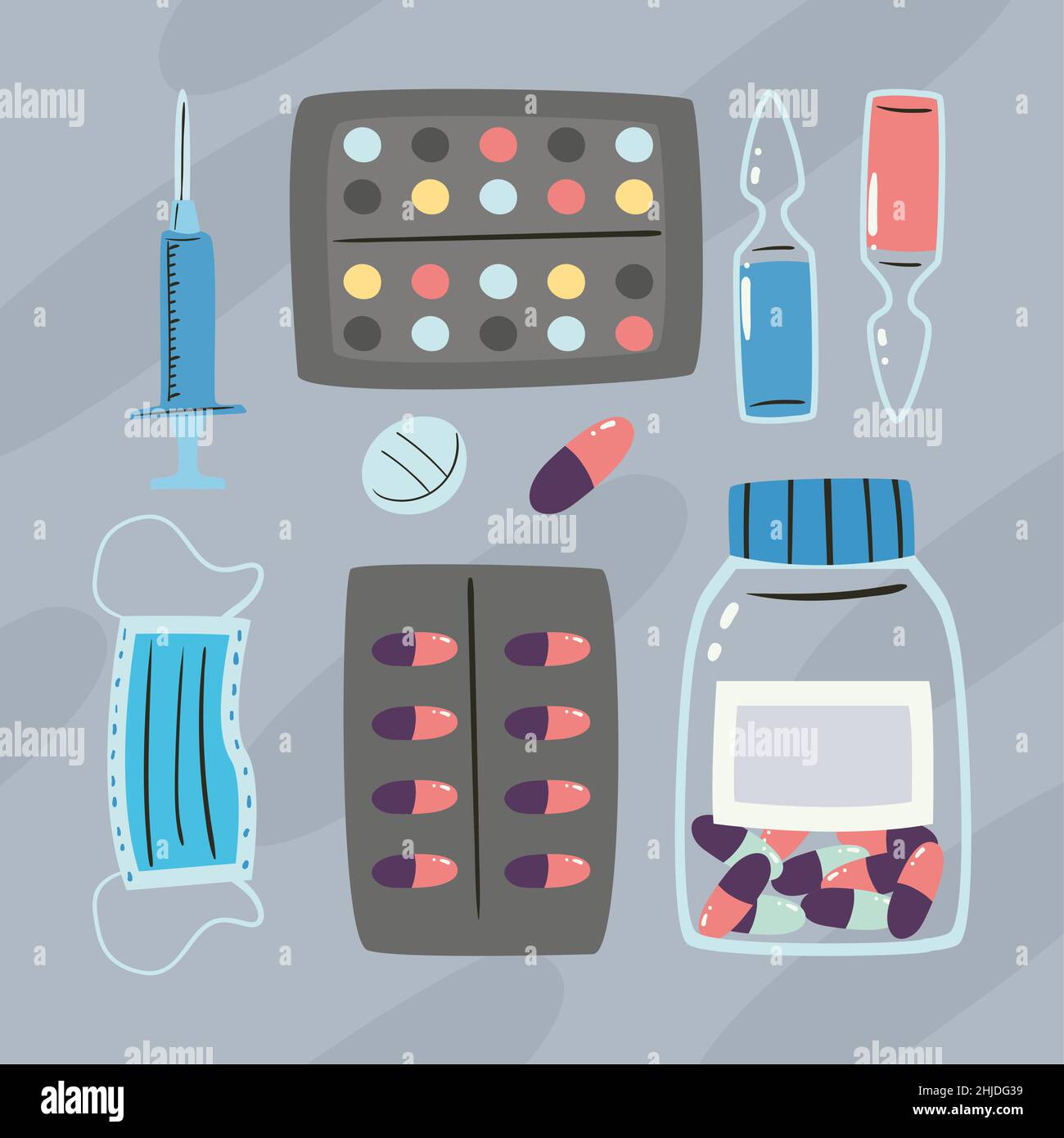 Medicine bottle drugs set Stock Vector Images - Alamy