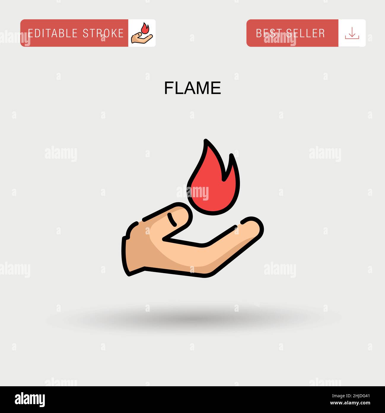 Bright red flame icon Stock Vector Images - Alamy