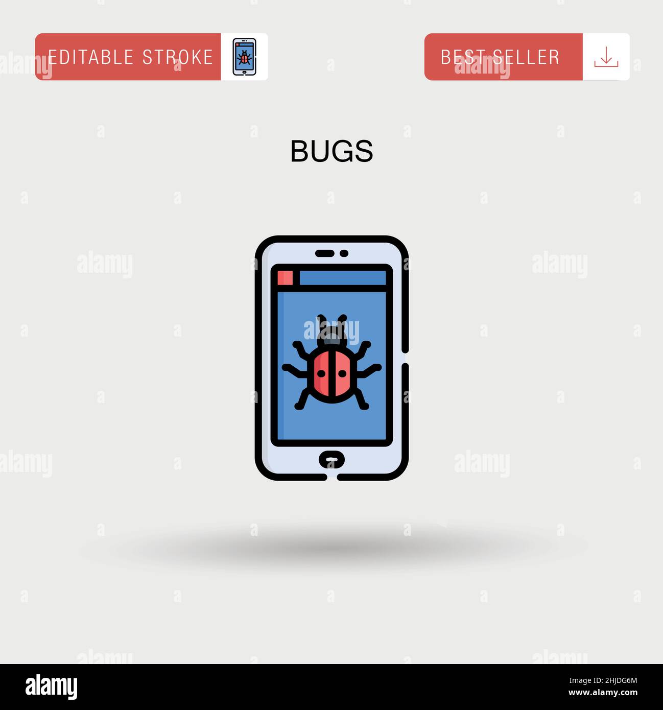 Bugs Simple vector icon Stock Vector Image & Art - Alamy
