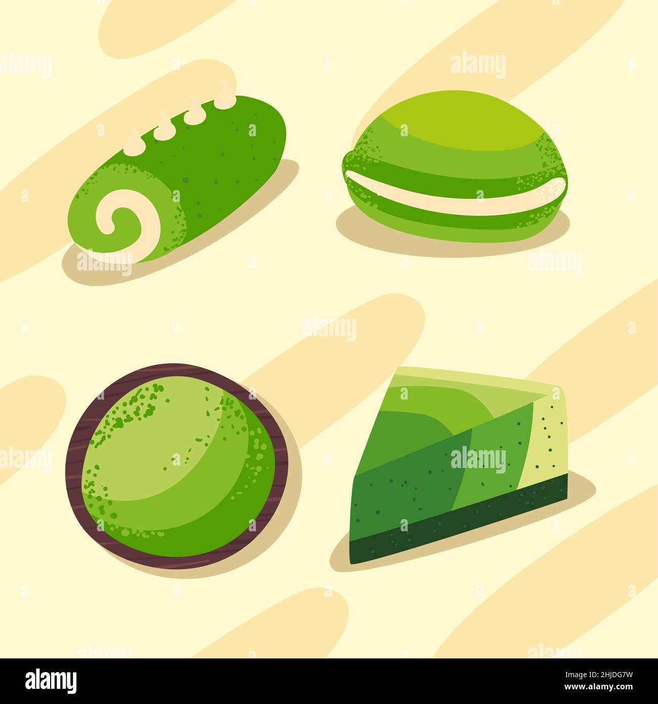 Matcha donut Stock Vector Images - Alamy