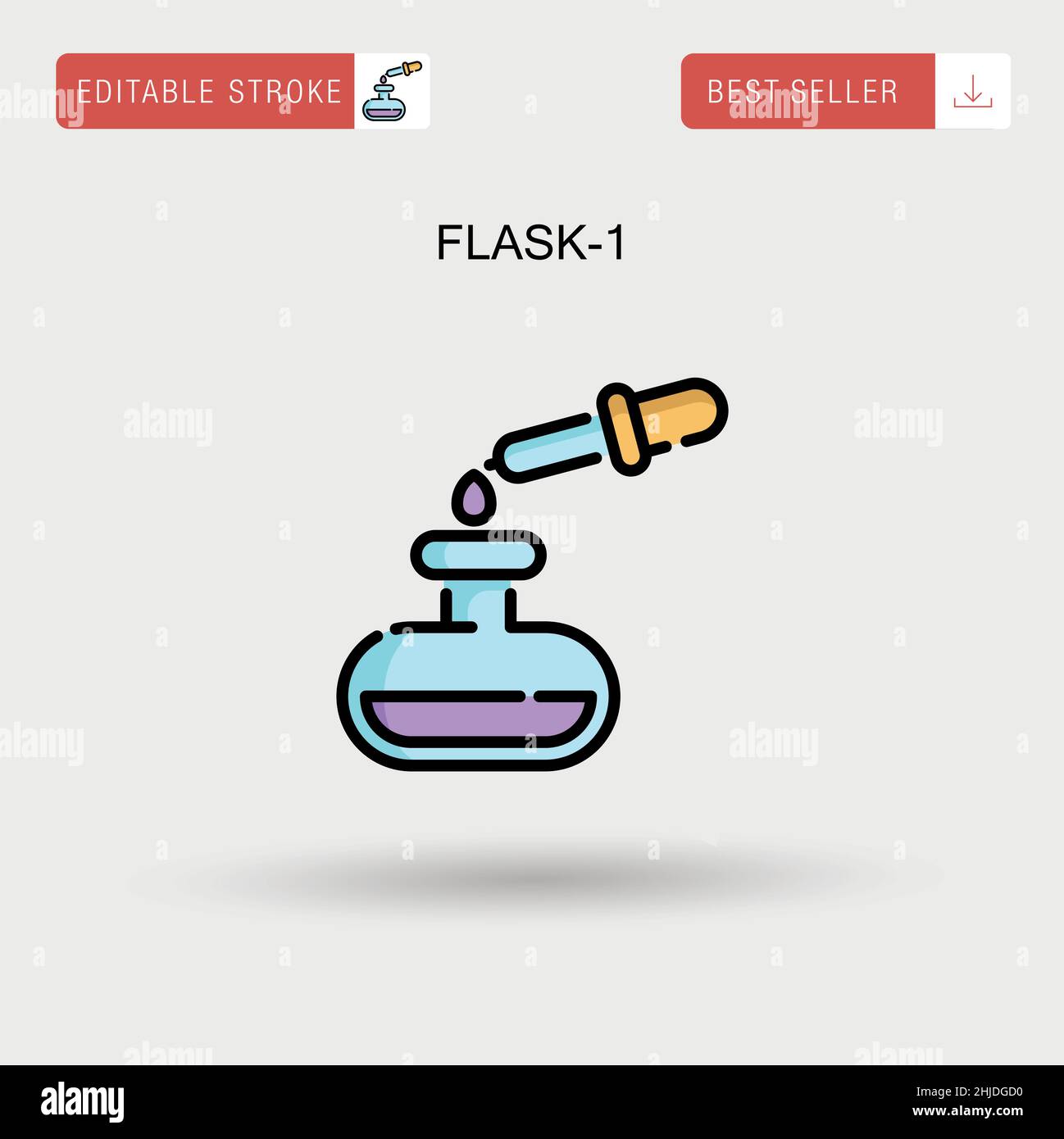 Flask-1 Simple vector icon Stock Vector Image & Art - Alamy
