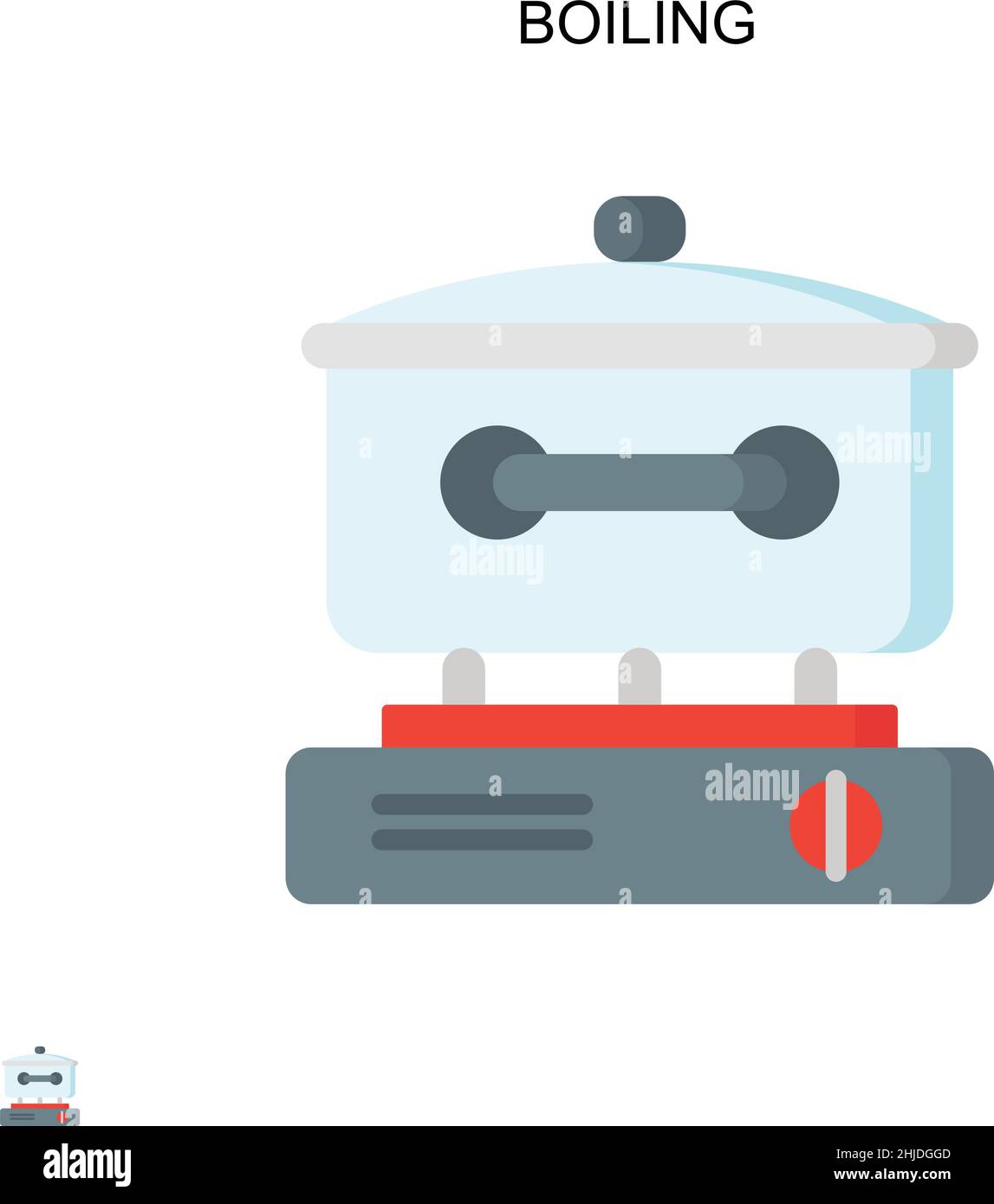 Boiling Simple vector icon. Illustration symbol design template for web ...