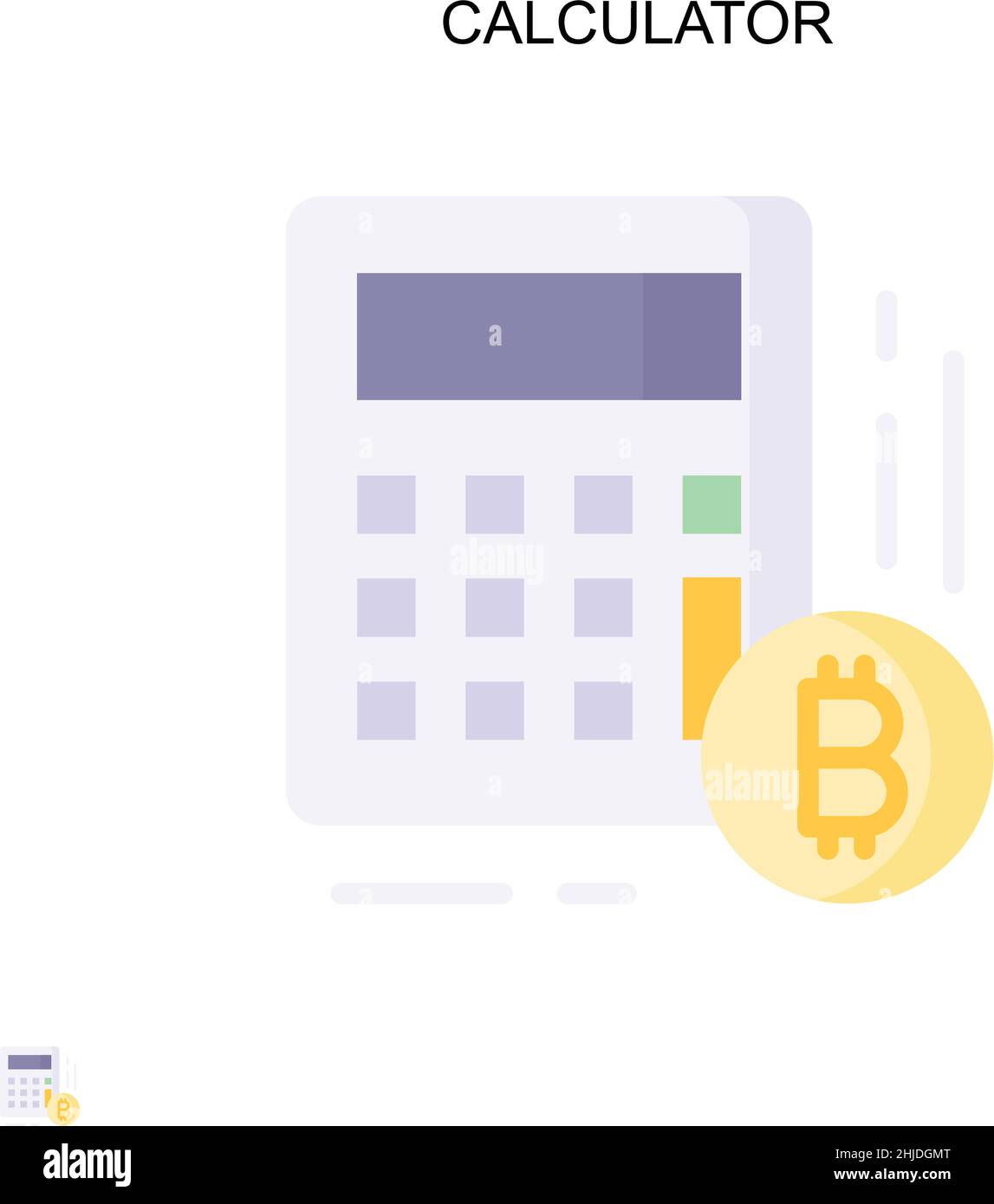 Calculator Simple vector icon. Illustration symbol design template for ...