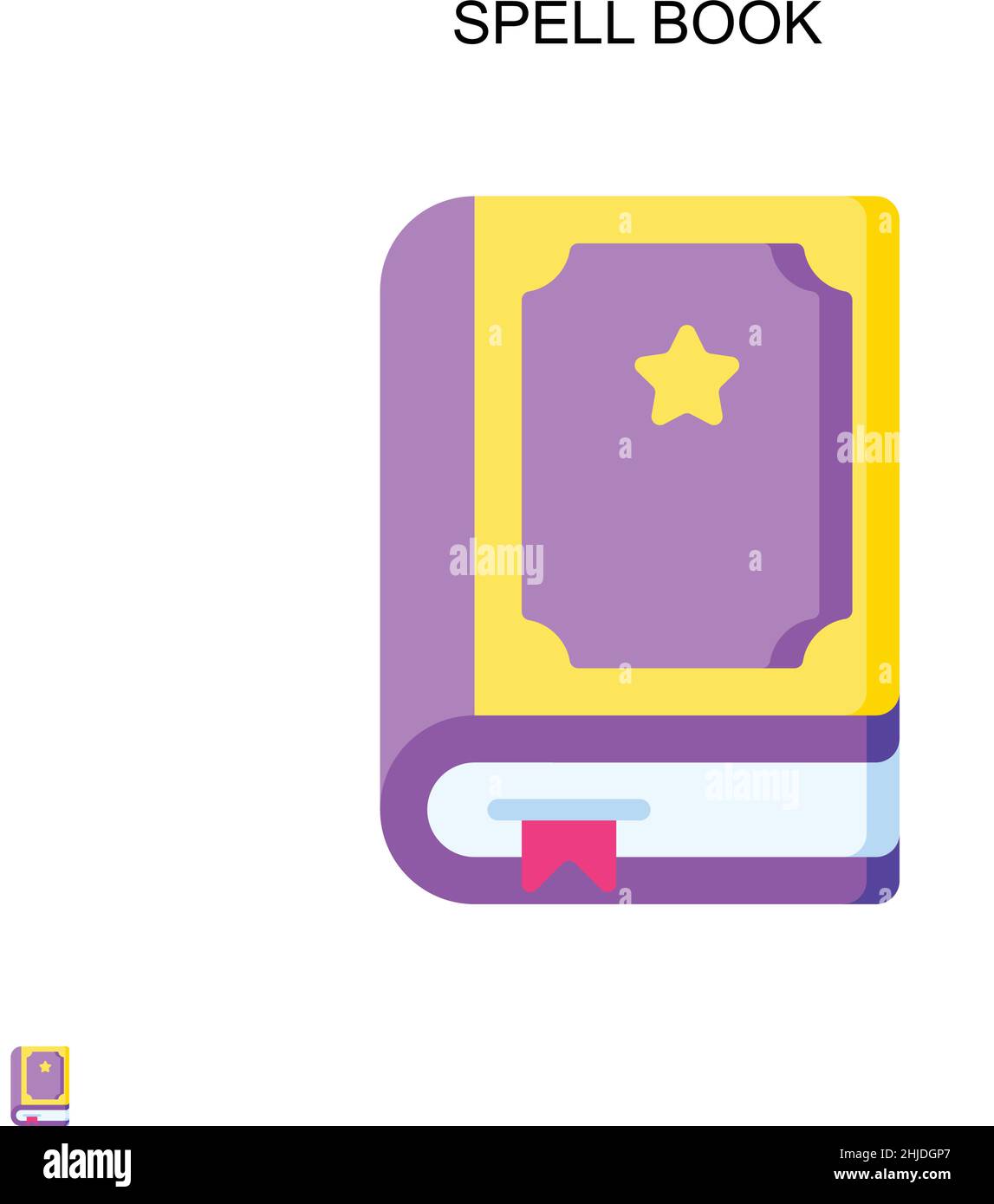 Spell book Simple vector icon. Illustration symbol design template for ...